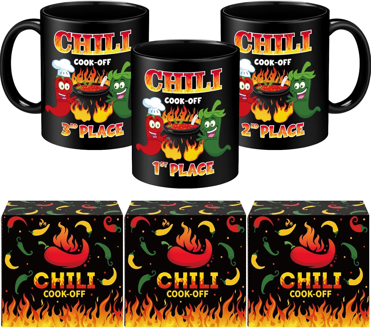 Amazon.com | Didaey 3 Pcs Chili Cook off Trophies Chili Prizes Awards ...
