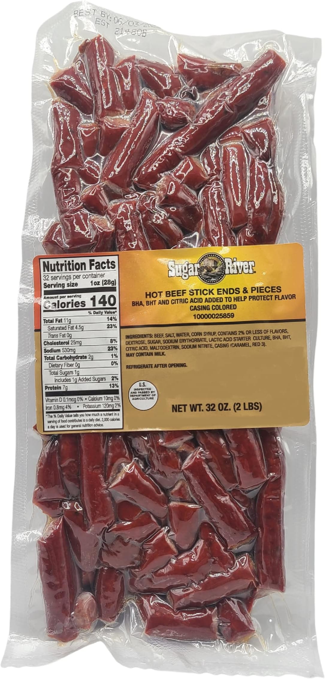 Amazon.com: Sugar River Meat Snack Links Sticks Ends & Pieces, 2lbs ...