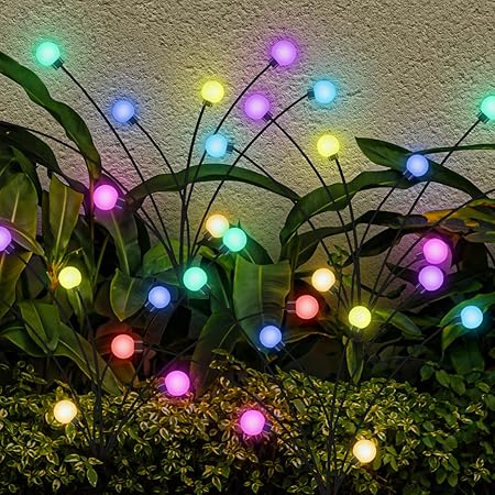 TONULAX Solar Garden Lights - New Upgraded Solar Swaying Light, Sway by ...