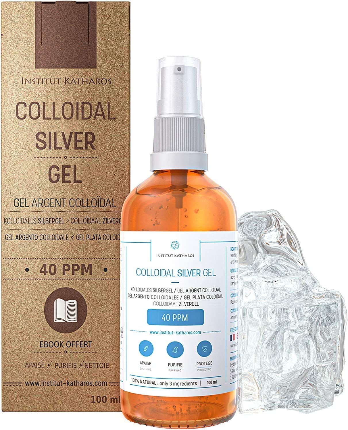 Amazon.com: Pure Colloidal Silver Gel 40 PPM • 100% Natural and only 3 ...
