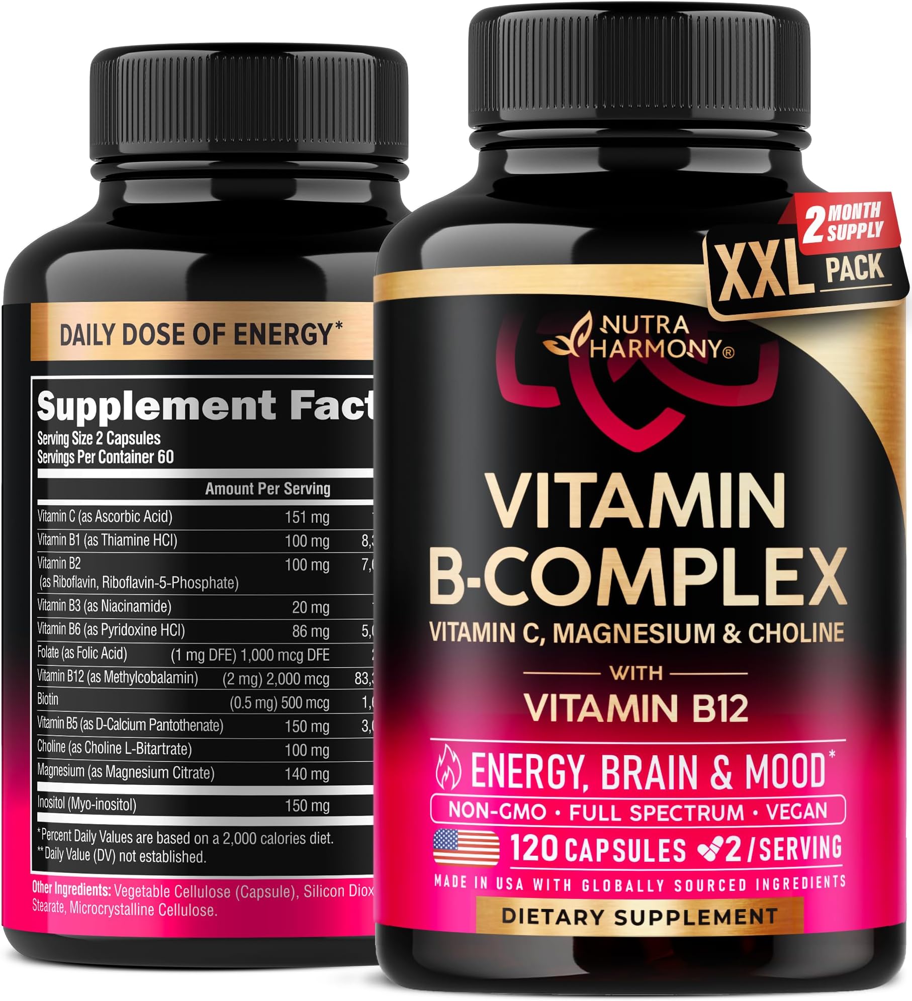 Amazon.com: Vitamin B Complex for Men & Women - Made in USA - B-Complex ...
