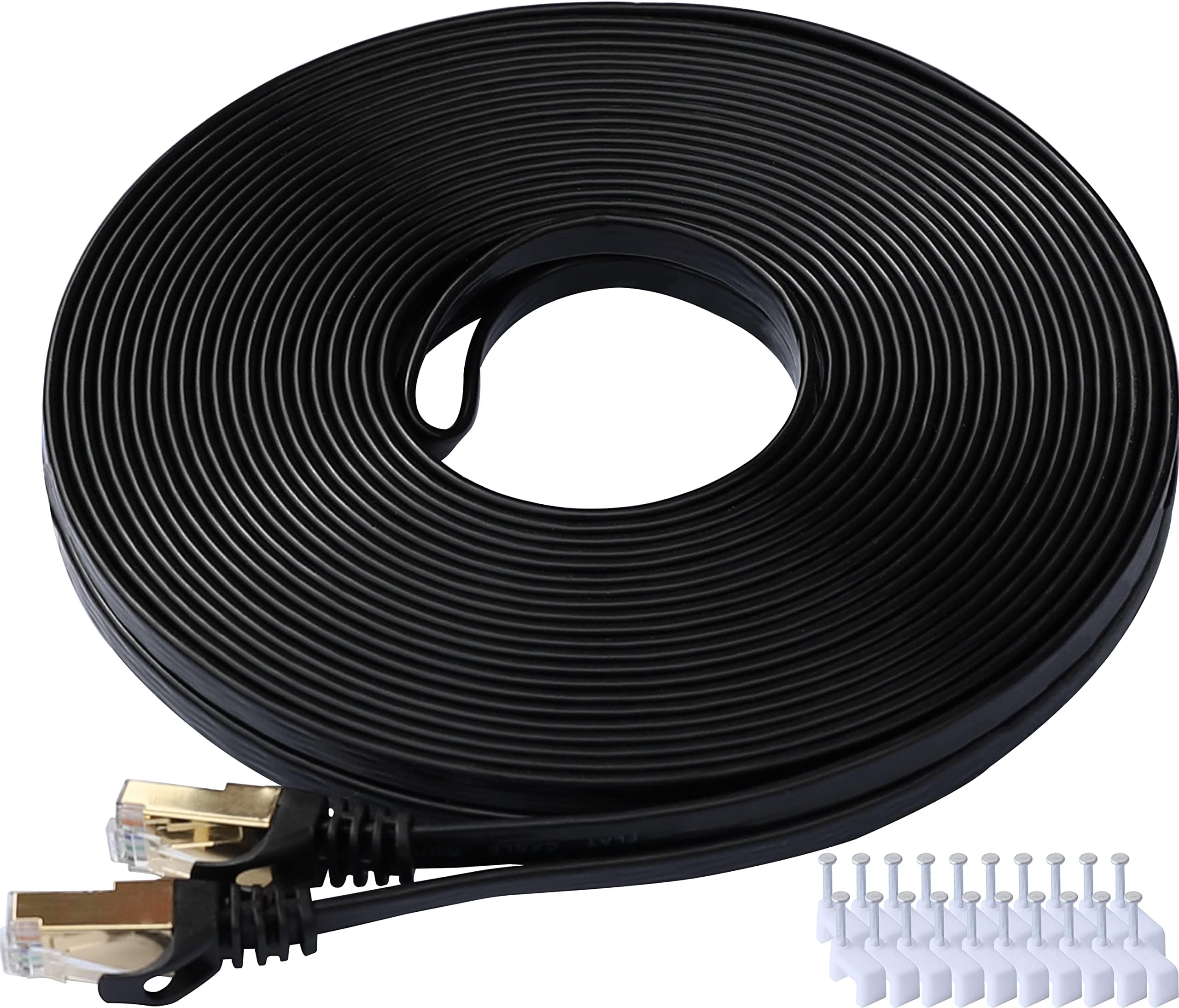 Amazon.com: Cat 7 Ethernet Cable 100 ft High Speed 10Gbps 600MHz ...
