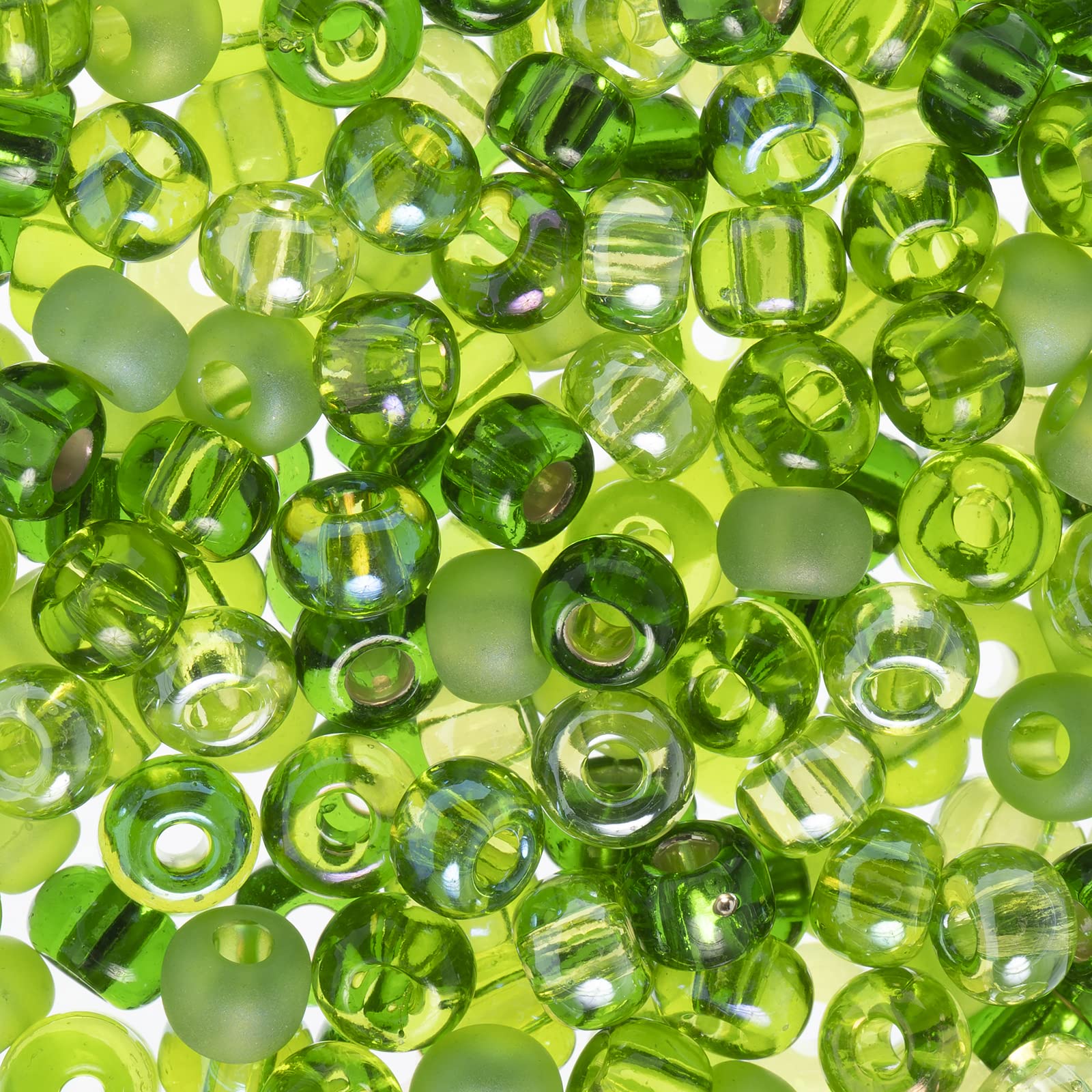 Amazon.com: John Bead Czech Glass Seed Beads 2/0 Green Mix Beads for ...