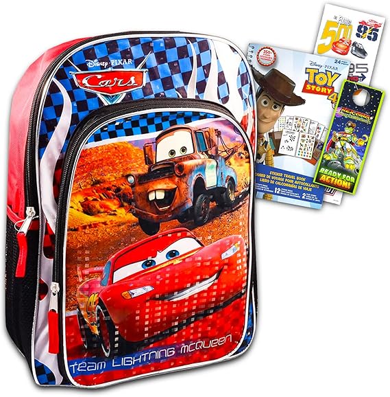 Amazon.com | Disney Cars Backpack School Set for Boys Kids ~ Bundle ...