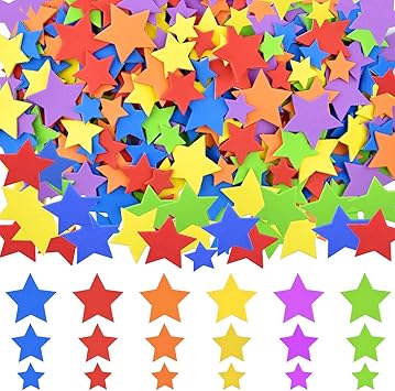 Amazon.com: Coopay Star Foam Stickers Self-Adhesive Star Stickers ...
