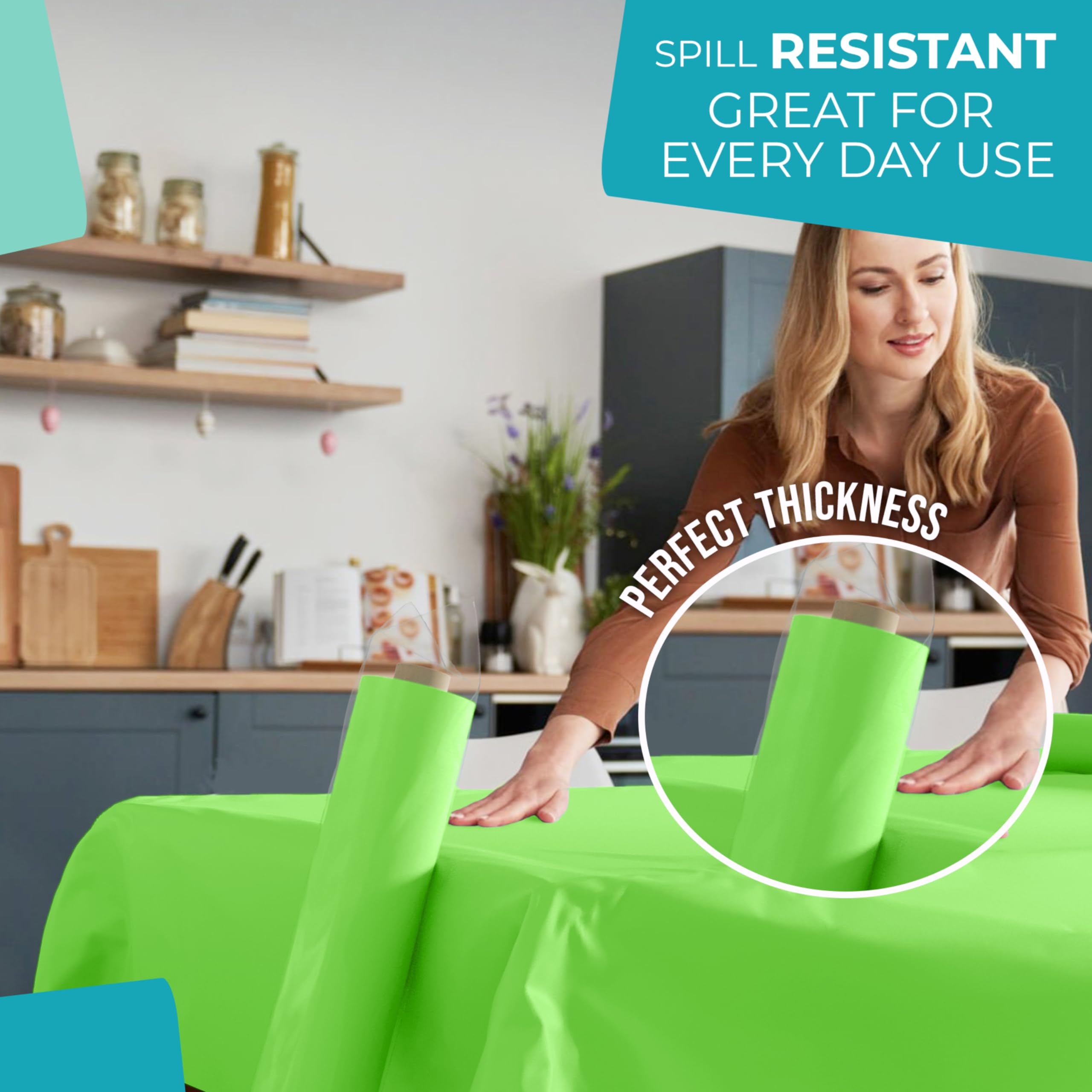 Snapklik.com : Exquisite Party Solids Lime Green Plastic Table Cover ...
