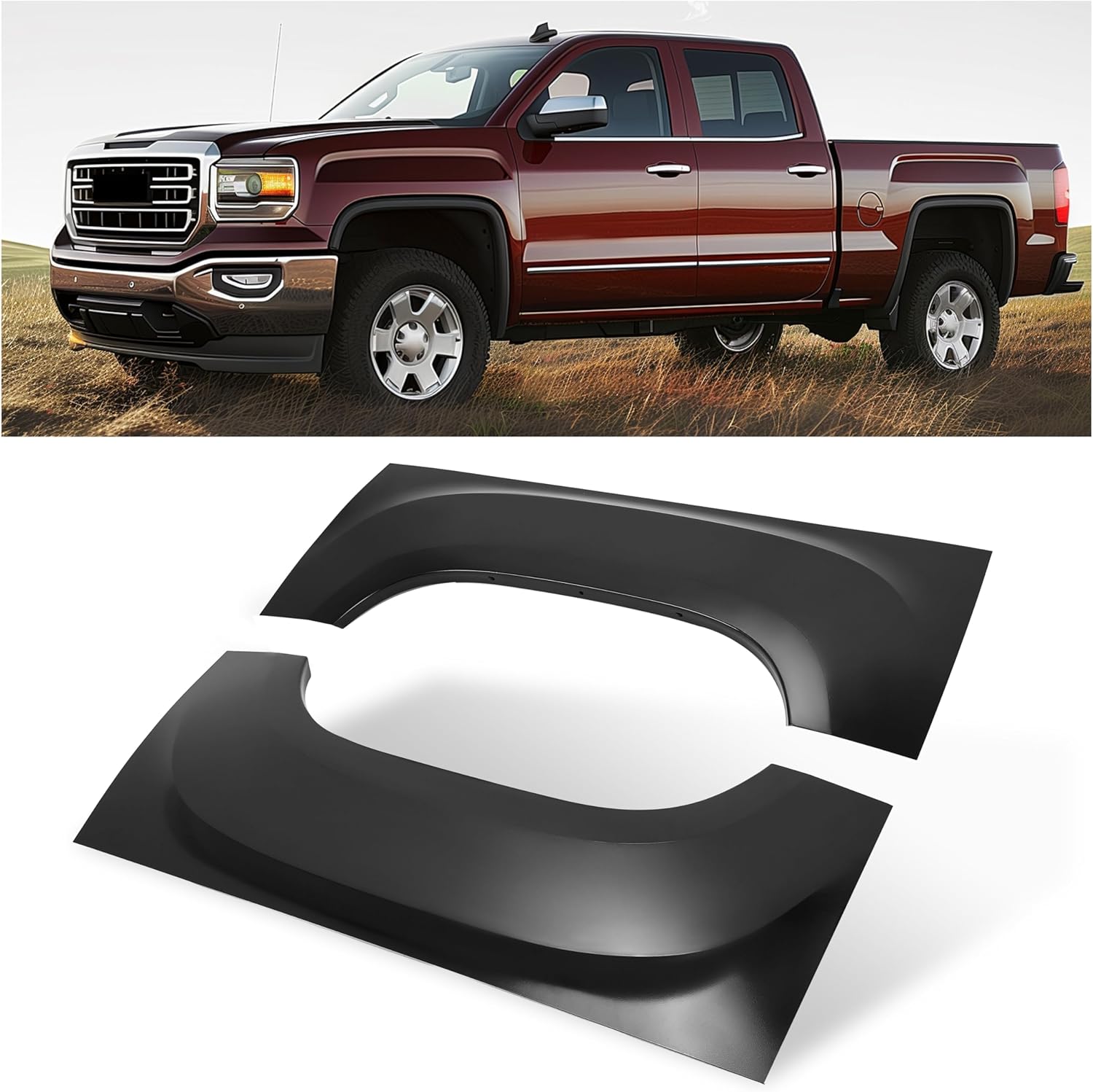 KUAFU Truck Bed Wheel Arch Repair Panel Compatible with 2007-2013 GMC ...