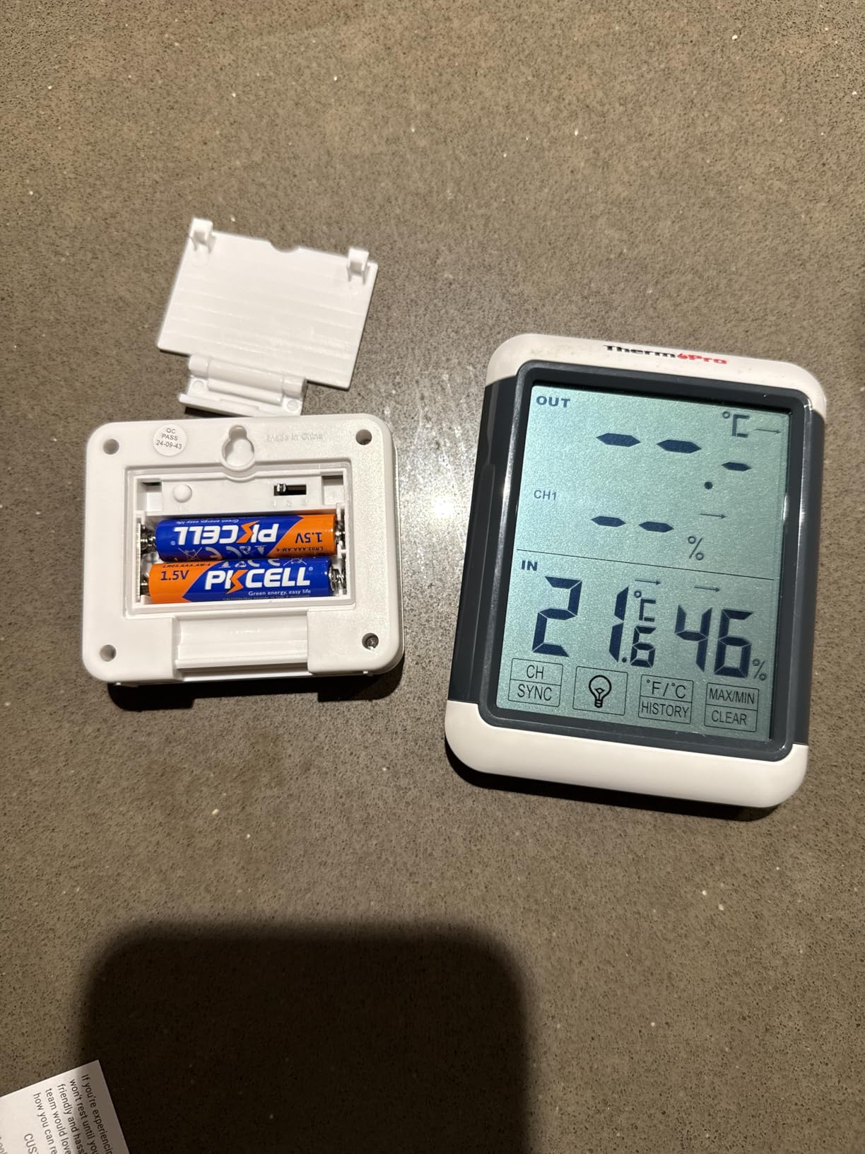 ThermoPro TX-2B Additional Humidity Sensor Fitting Outdoor Waterproof ...