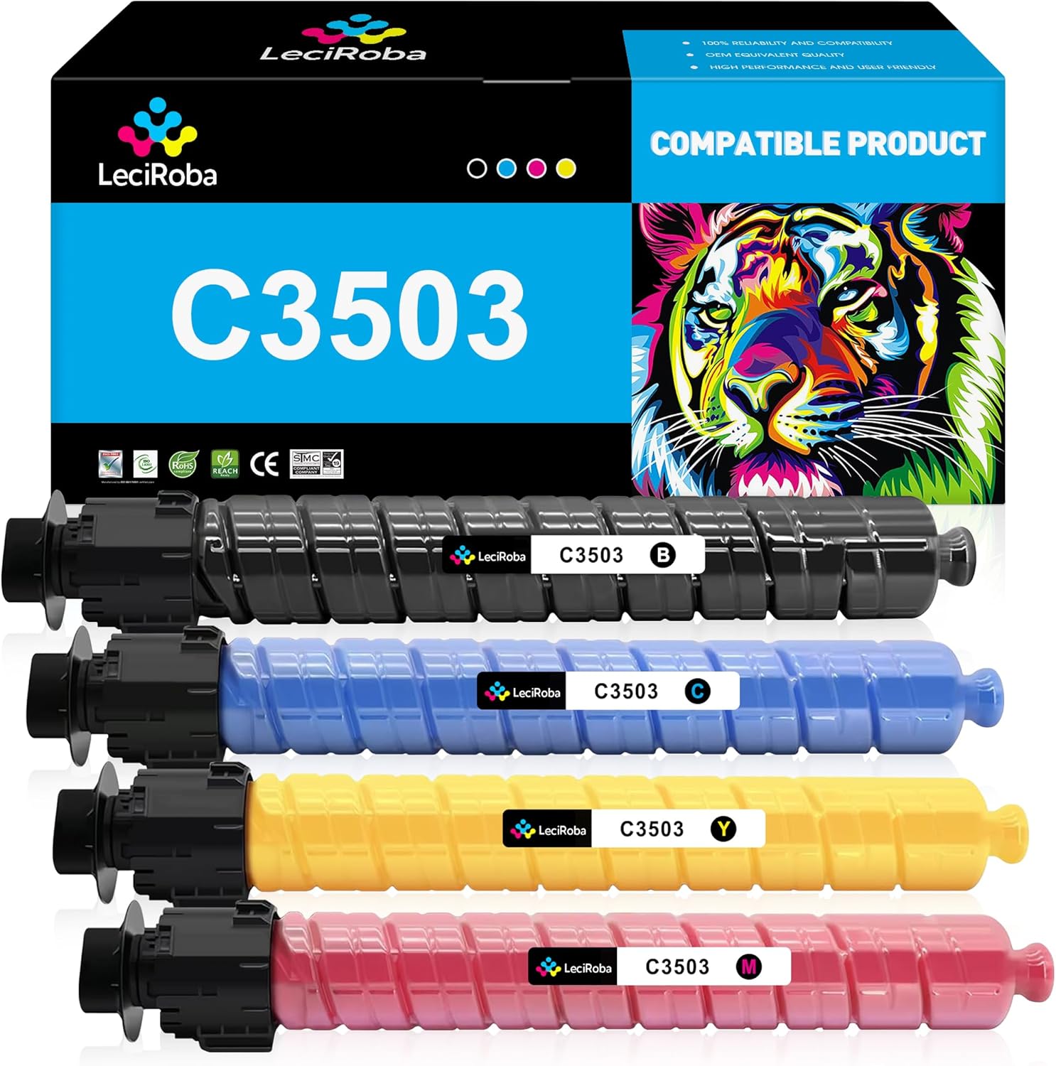 Amazon.com: LeciRoba C3503 C3003 Compatible Toner Cartridge Replacement ...