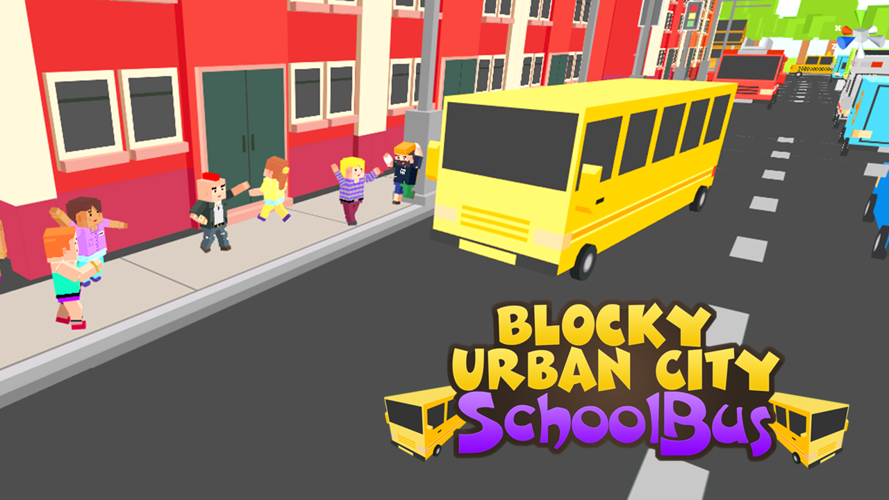 Blocky City School Bus Driver Simulator Game: Transport Students In ...