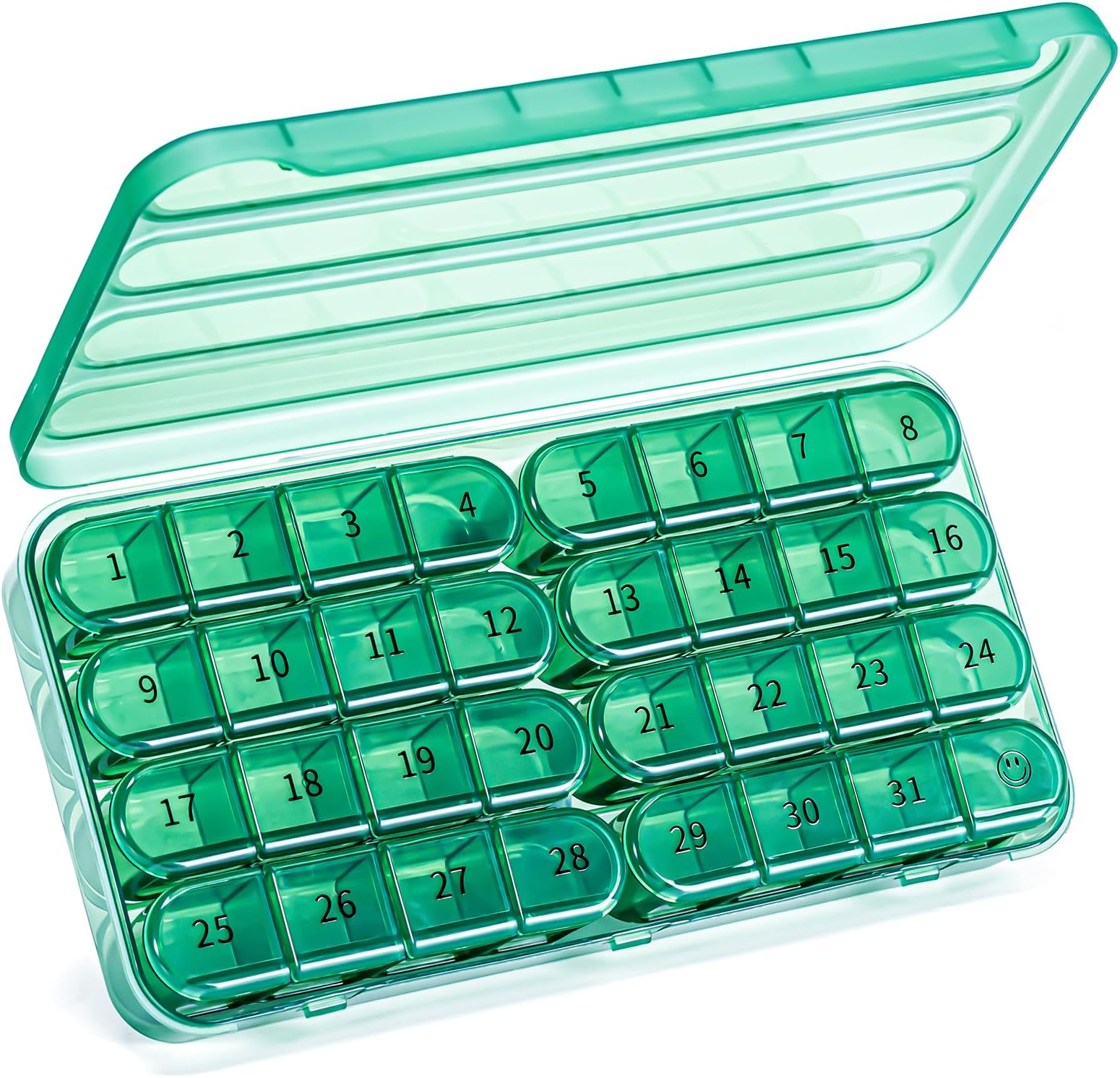 Amazon.com: Monthly Pill Organizer 3 Times a Day, one Month Pill Box AM ...
