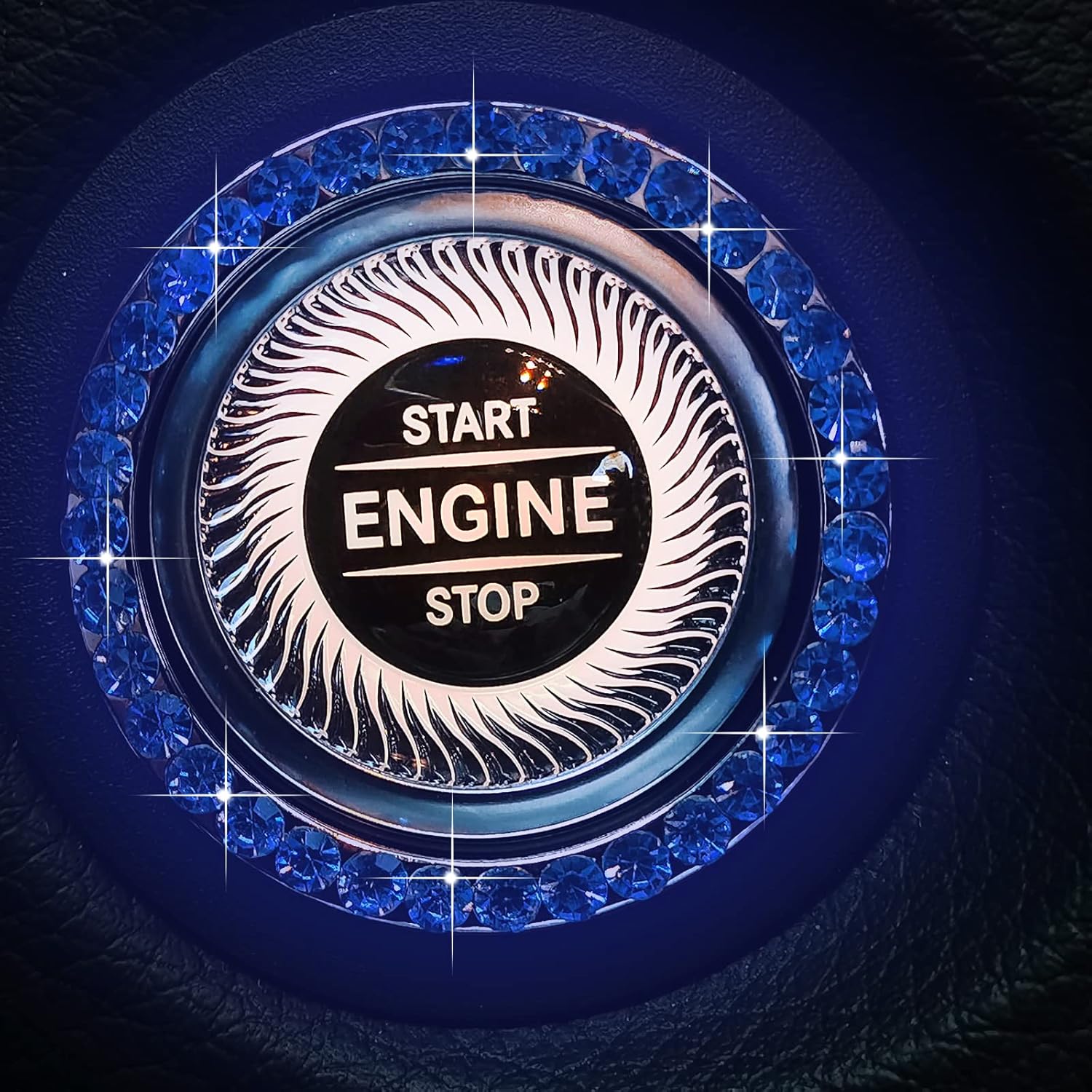 Amazon.com: Car Bling Crystal Rhinestone Engine Start Ring Decals,Car ...