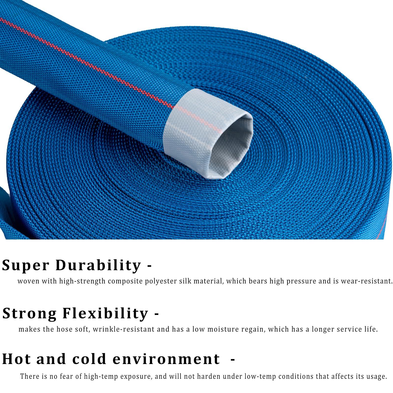 Snapklik.com : Pool Backwash Hose 2-1/2” 100 Ft Heavy Duty PVC Water ...