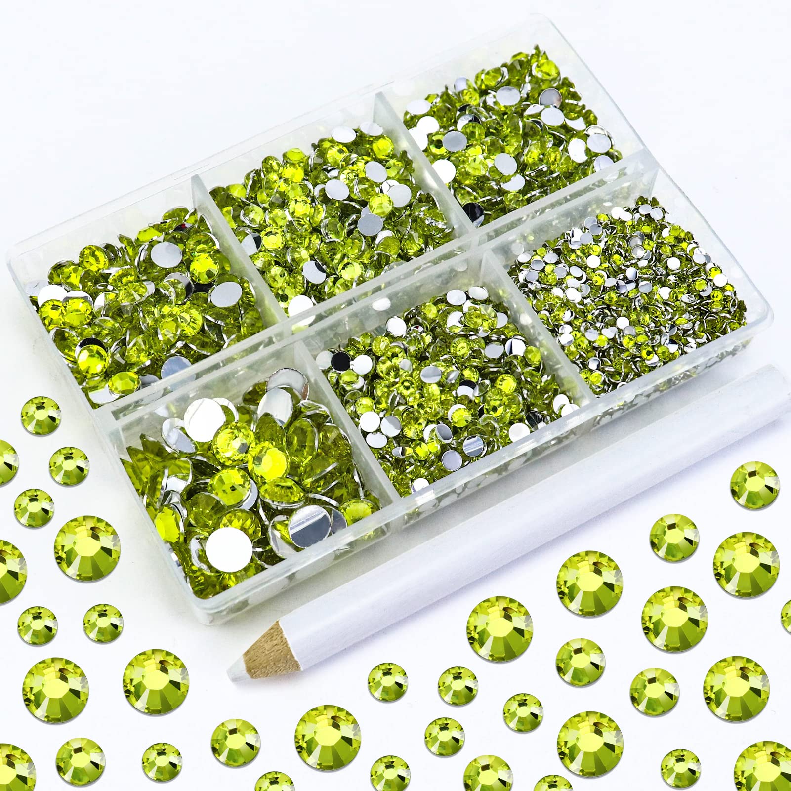 Amazon.com: Briskbloom 4500PCS Resin Flatback Rhinestone, 2mm 3mm 4mm ...