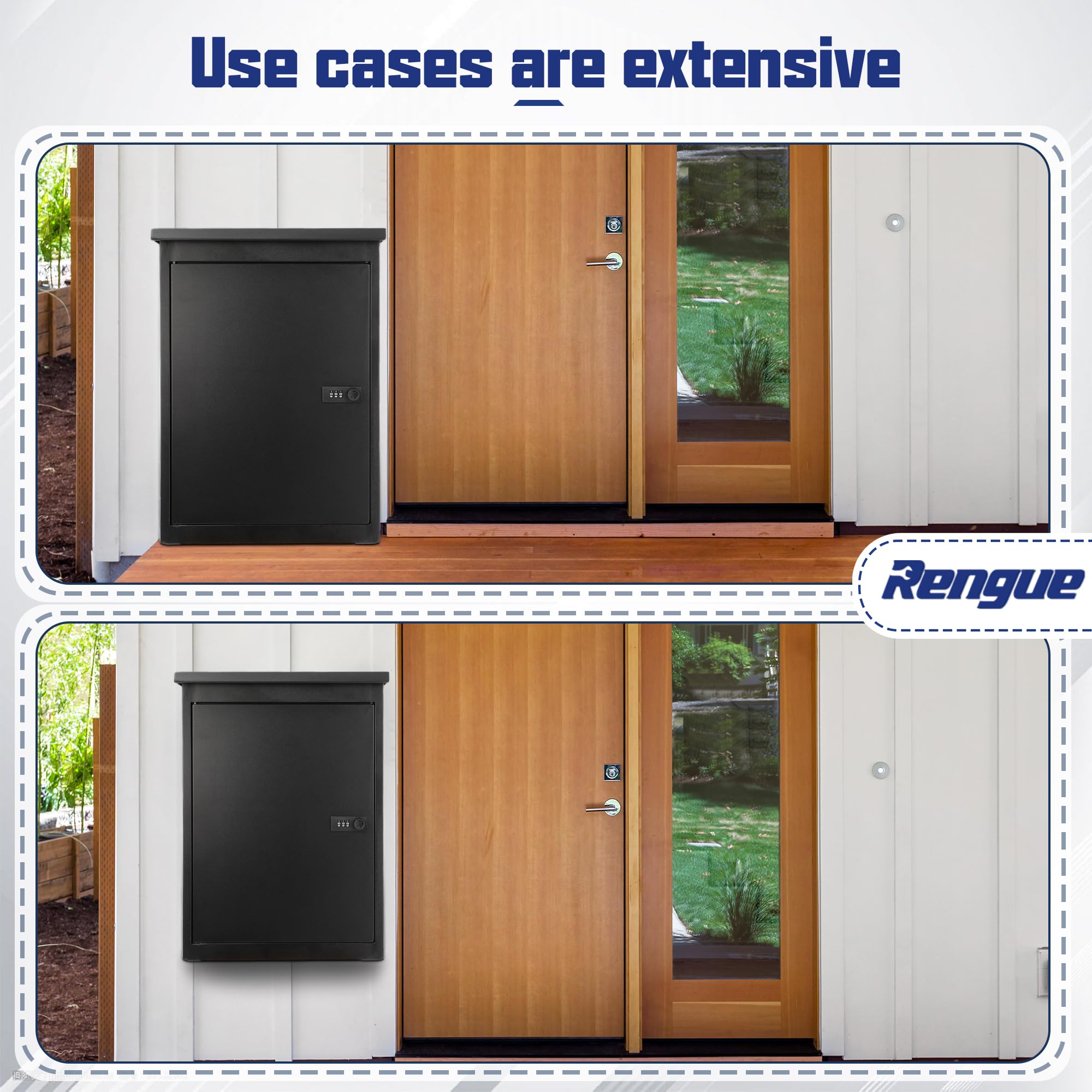 Package Delivery Boxes for Outside, 13.4" x 8.7" x 19.7" Galvanized ...