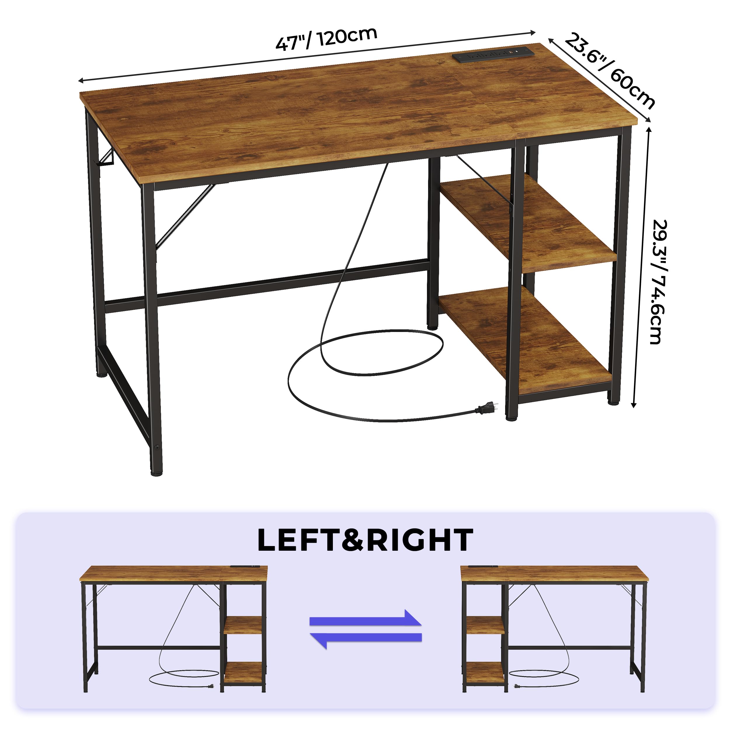 Snapklik.com : JOISCOPE 48 X 24 Inch Gaming Computer Desk