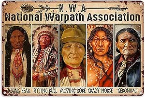 Amazon.com: Native American Metal Sign Vintage Home Decor National ...