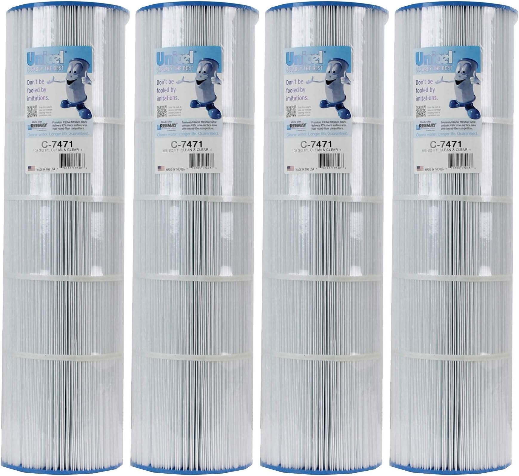 Amazon.com : 4 Pack Pool Filter Cartridges Replace Unicel C-7471 ...