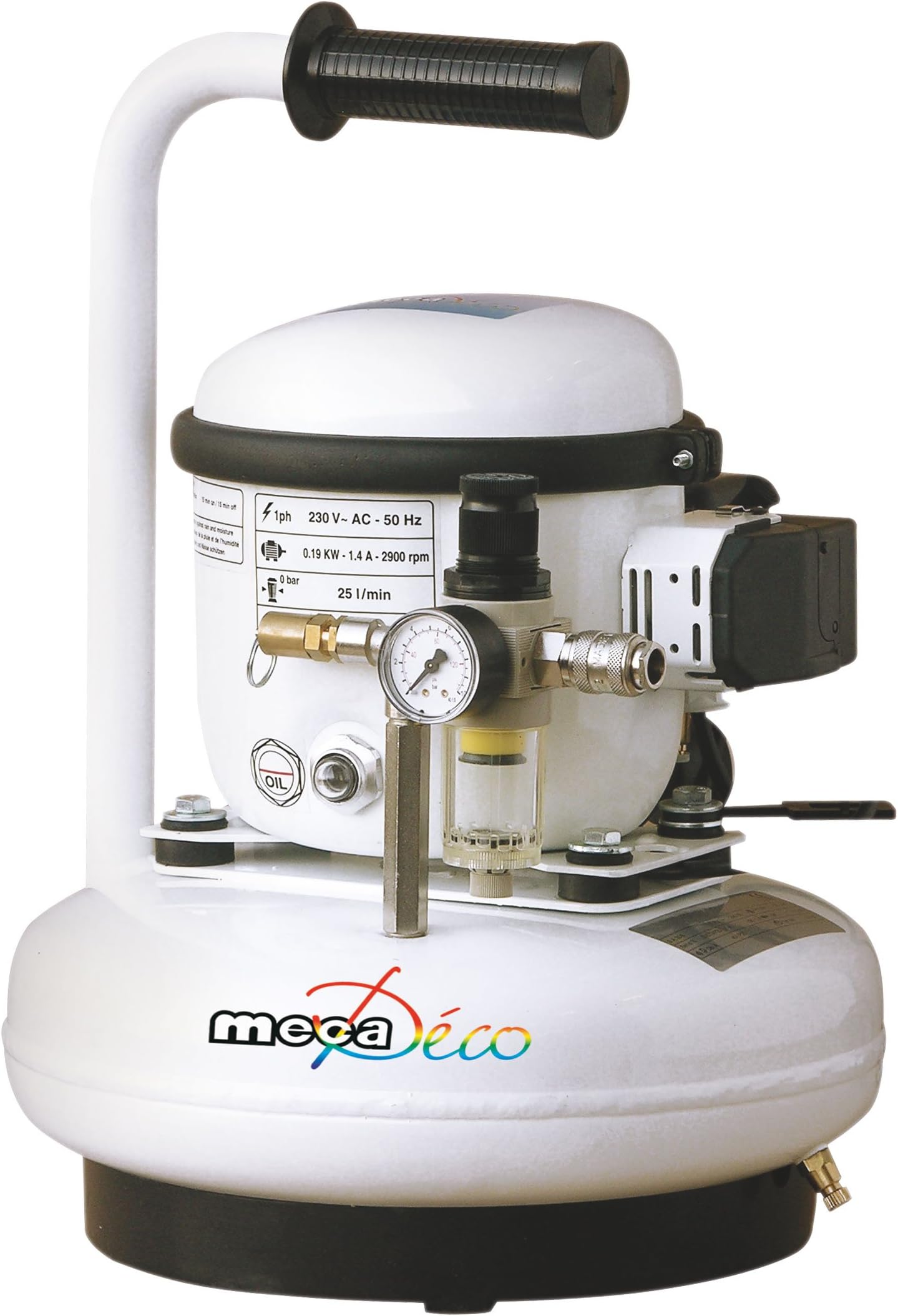 Mecadeco 425514 Compresseur silencieux 6 L : Amazon.fr: Bricolage