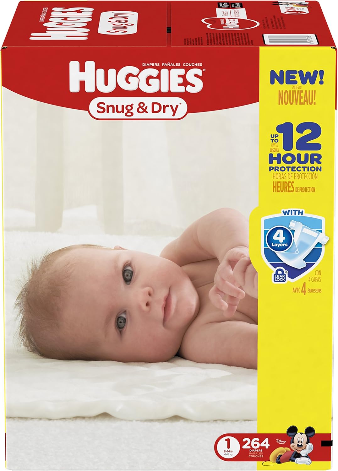 Huggies Snug and Dry Diapers, Step 1 Economy Plus, 264-Count : Amazon ...
