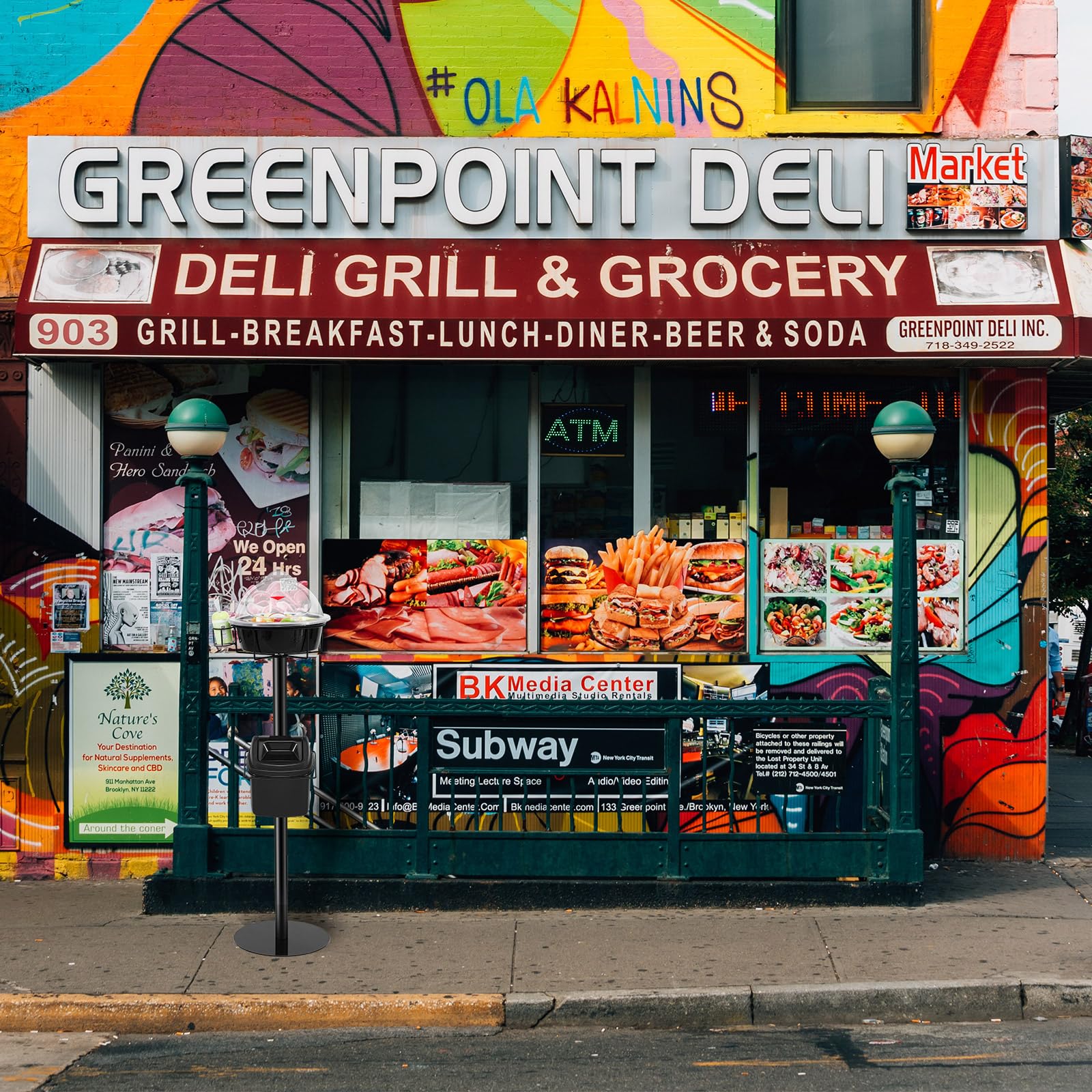 Snapklik.com : Wonderjune Sample Stand Black Metal Demo Stand Food ...