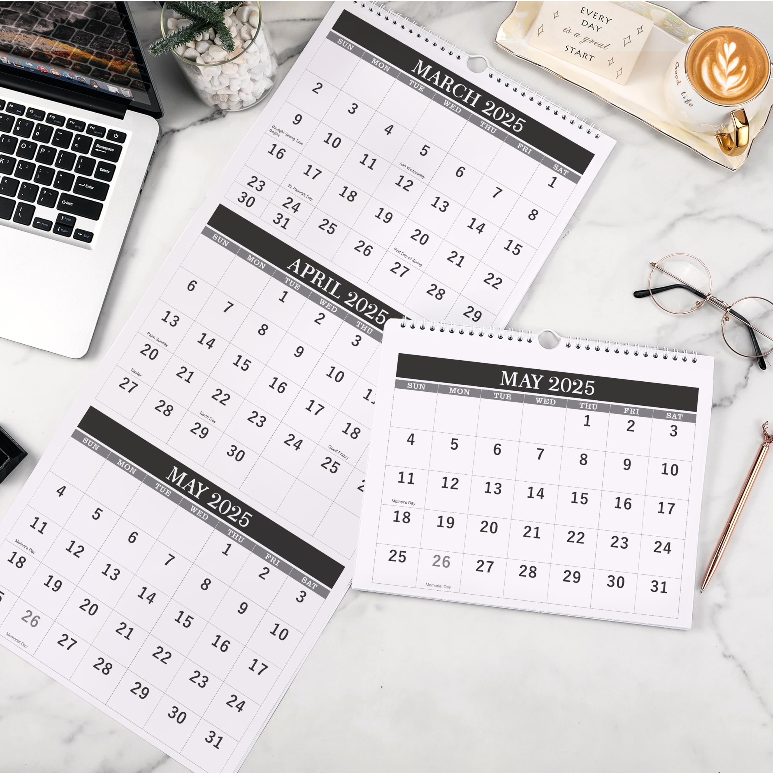 Snapklik.com : Wall Calendar 2024-2025 APIRL 2024 - JULY 2025, 3 Month ...
