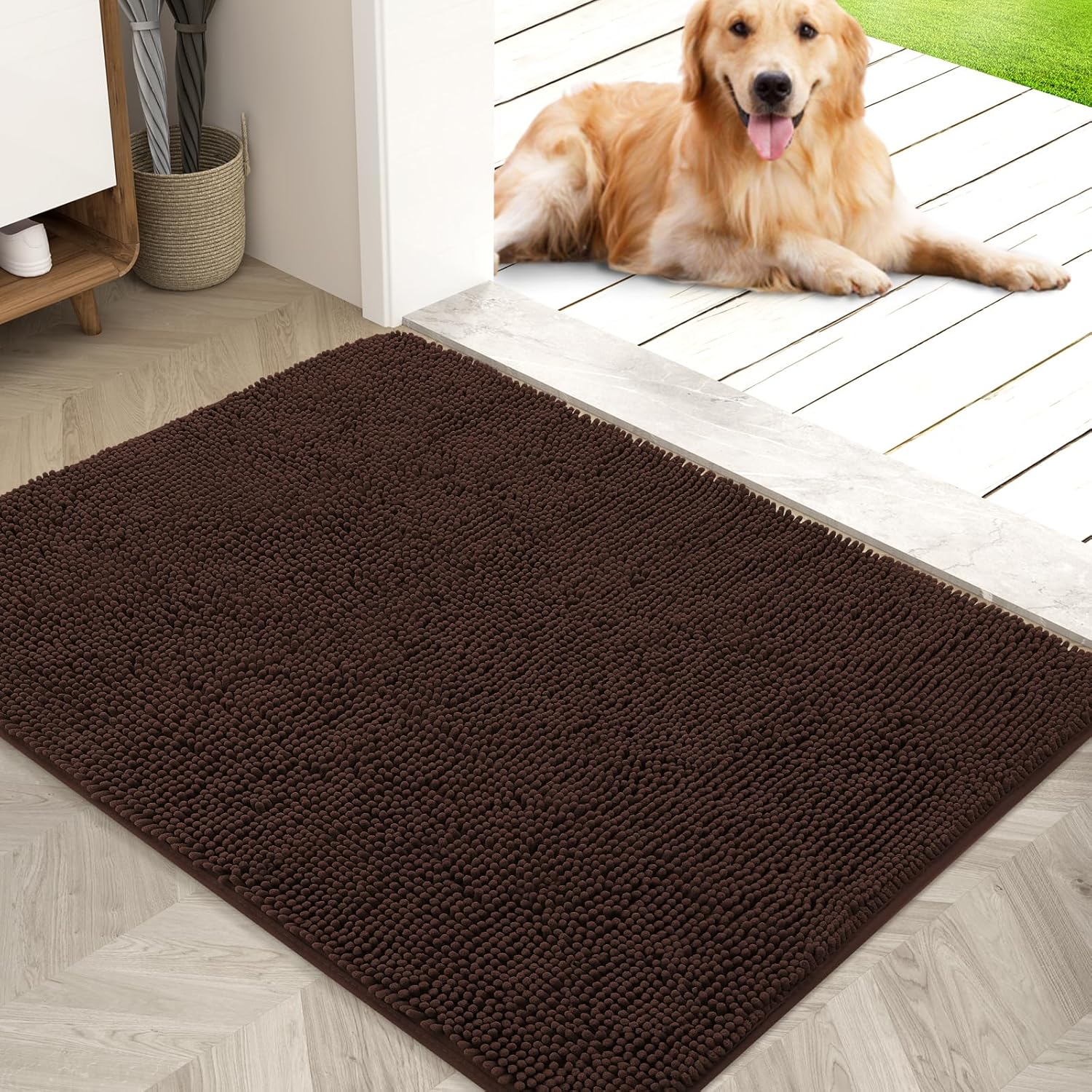 Amazon.com: OLANLY Dog Door Mat for Muddy Paws 40x32, Absorbs Moisture ...