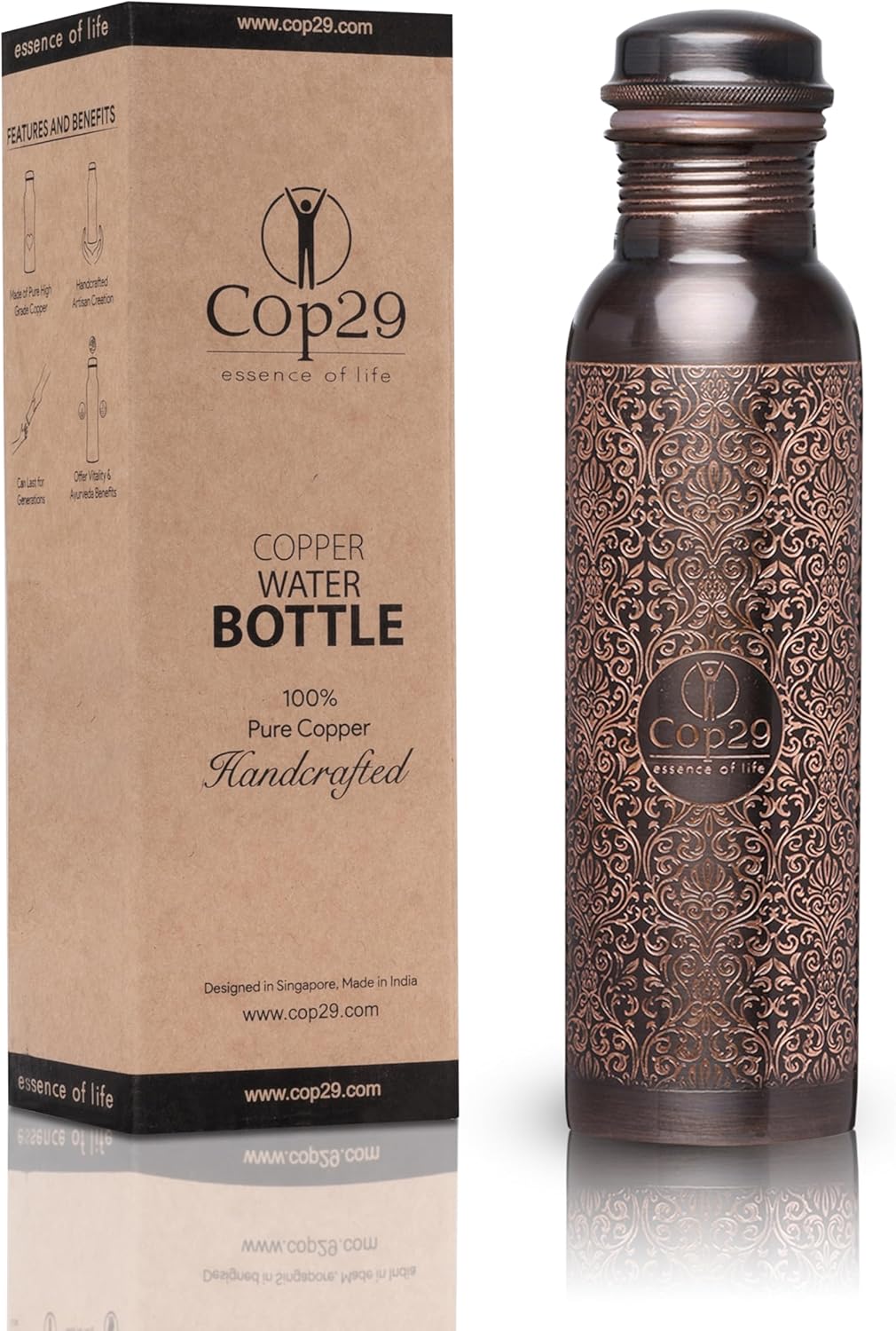 Cop29 Handcrafted Engraved Premium Design Pure Copper Tulip Antique ...