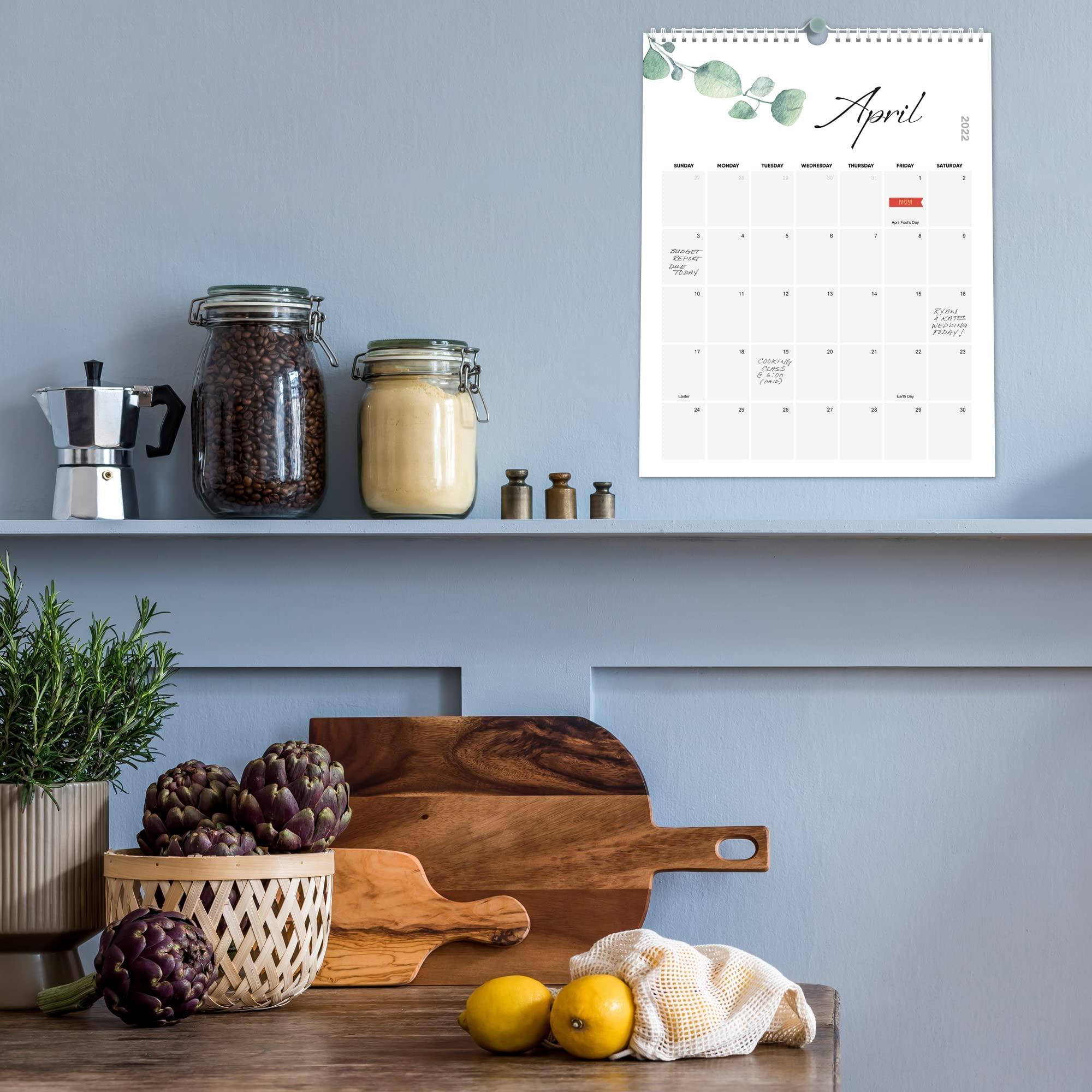 Aesthetic Vertical Greenery Wall Calendar - Runs from January 2022 ...