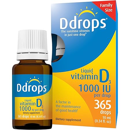 Amazon.com: Kids Ddrops Booster 600IU 100 Drops - Daily Liquid Vitamin D for Kids. Support ...