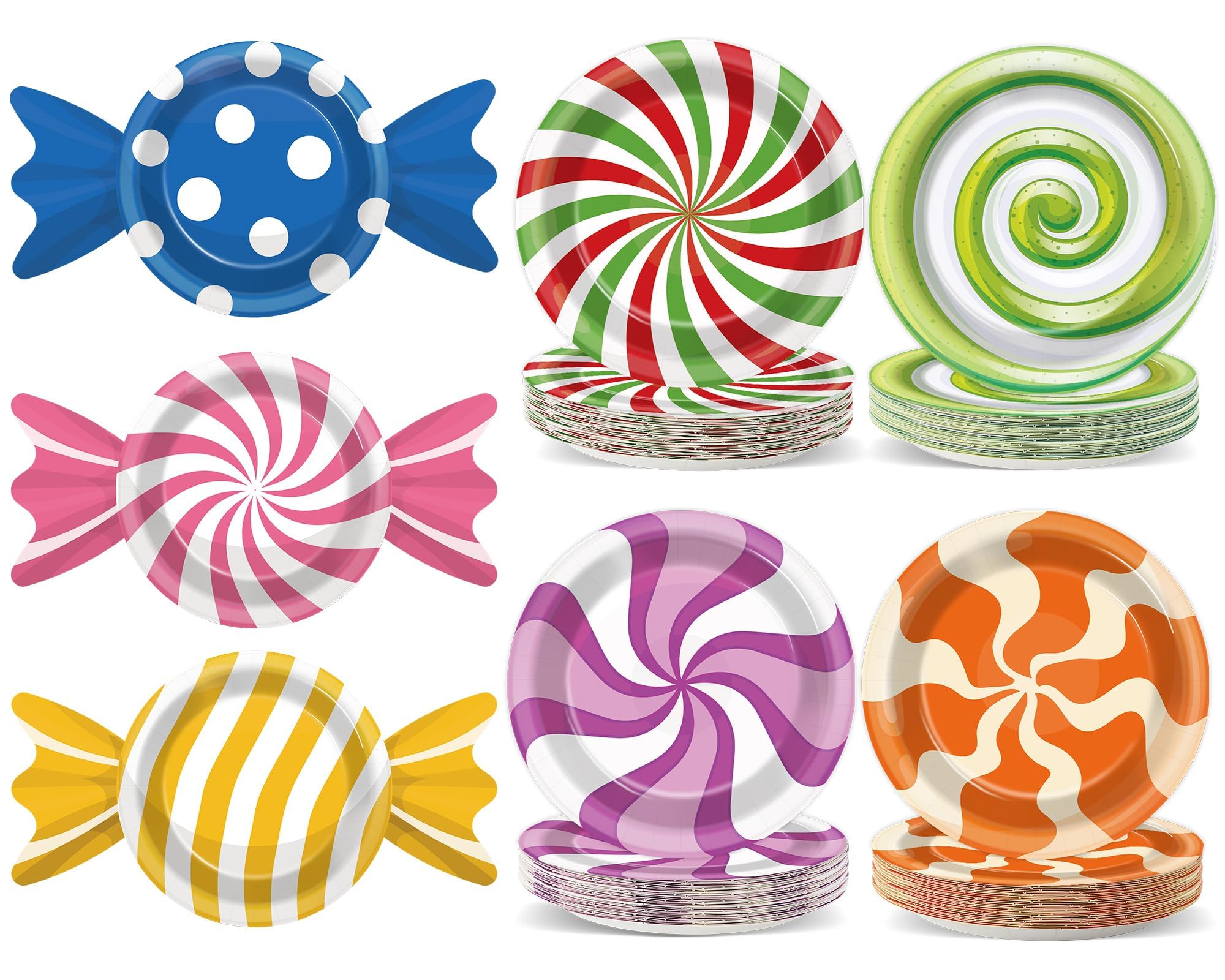 Lollipop Paper Plate Craft Amazon.com: 70PCS Peppermint Candy Paper
