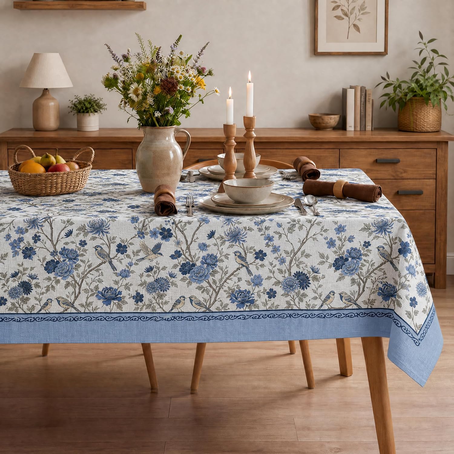 Amazon.com: Horaldaily Spring Tablecloth 60×84 Inch Rectangular ...