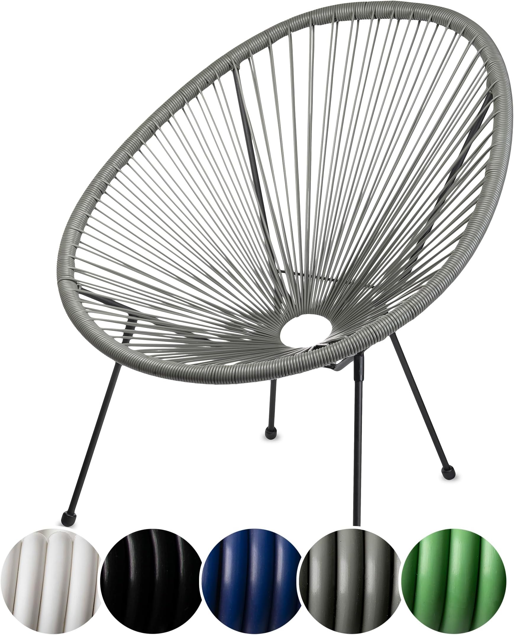 sunnypillow Acapulco Gartenstuhl | gemütlicher Loungesessel für ...