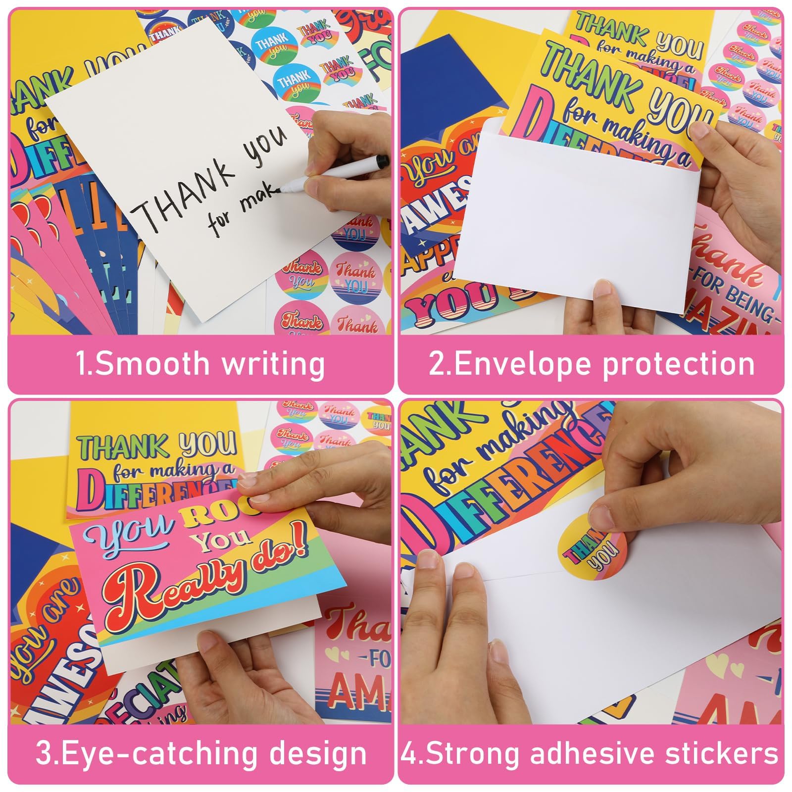 Snapklik.com : ZOIIWA 72 Pieces Employee Appreciation Cards Thank You Cards