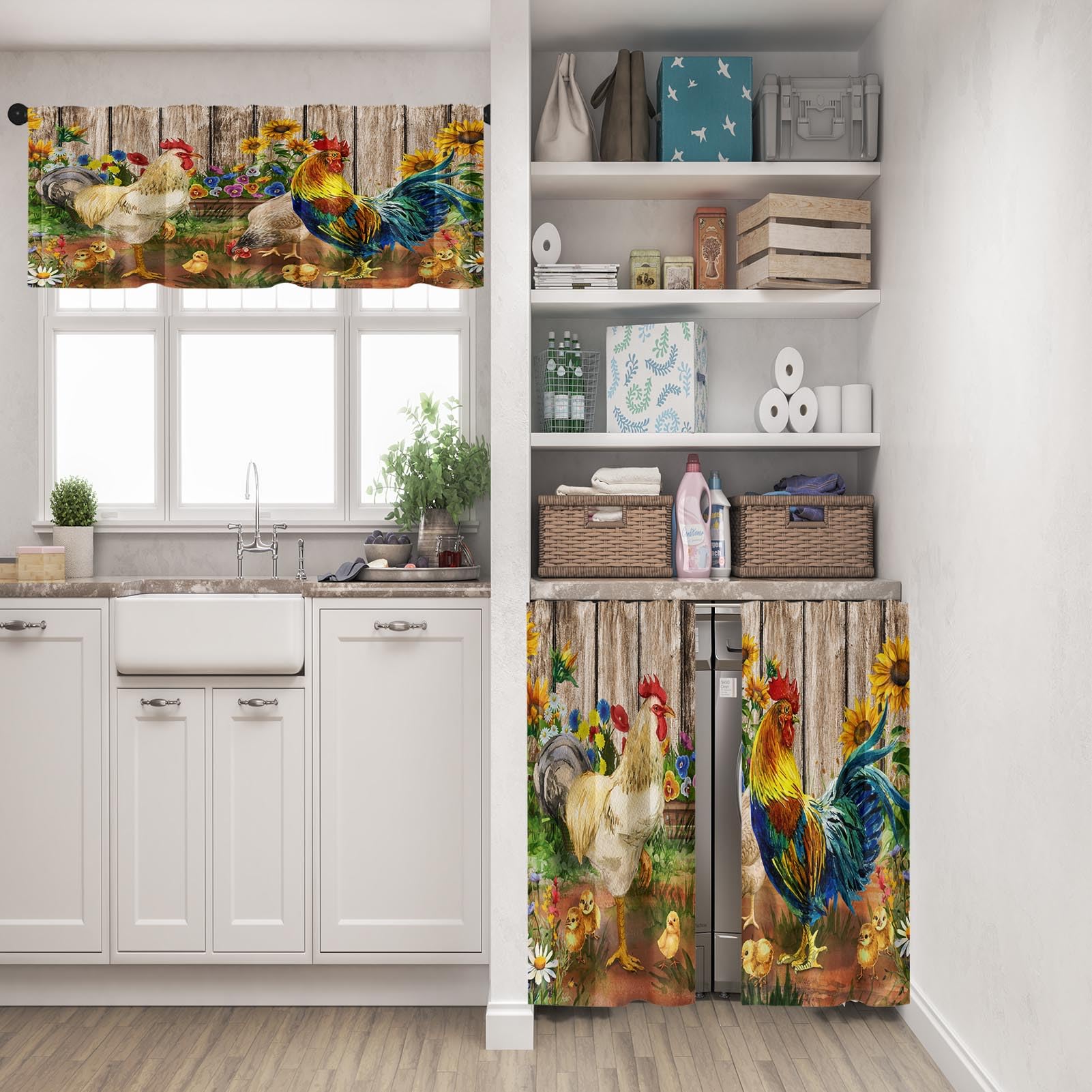 Rooster Kitchen Curtains