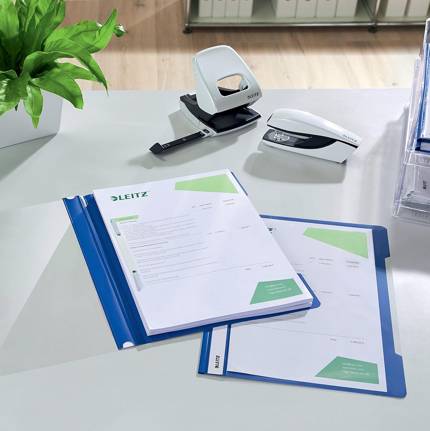 Leitz Plastic Standard A4Archivos Informe (Azul) Paquete de 25ref ...