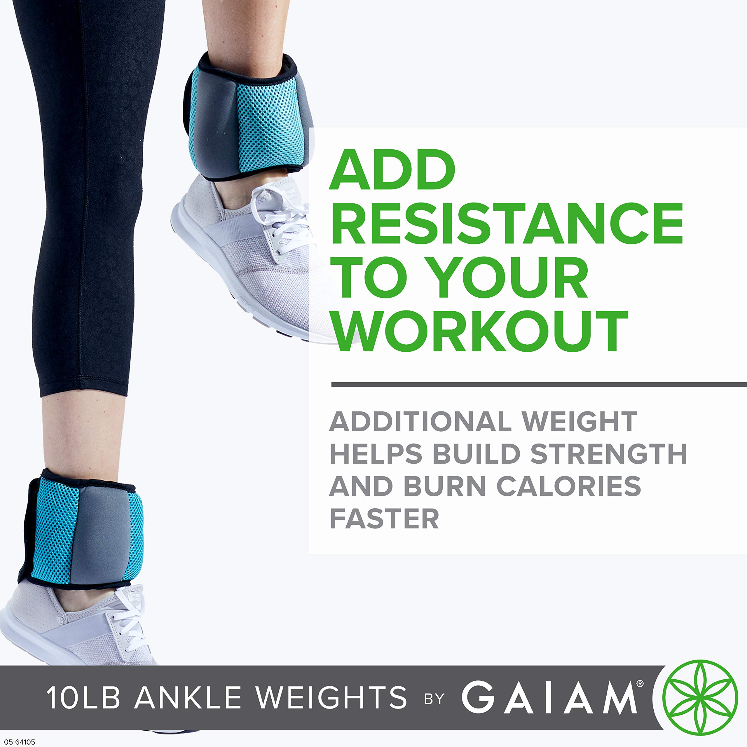 Gaiam Ankle Weights Strength Training Weight Sets For Women & Men With ...