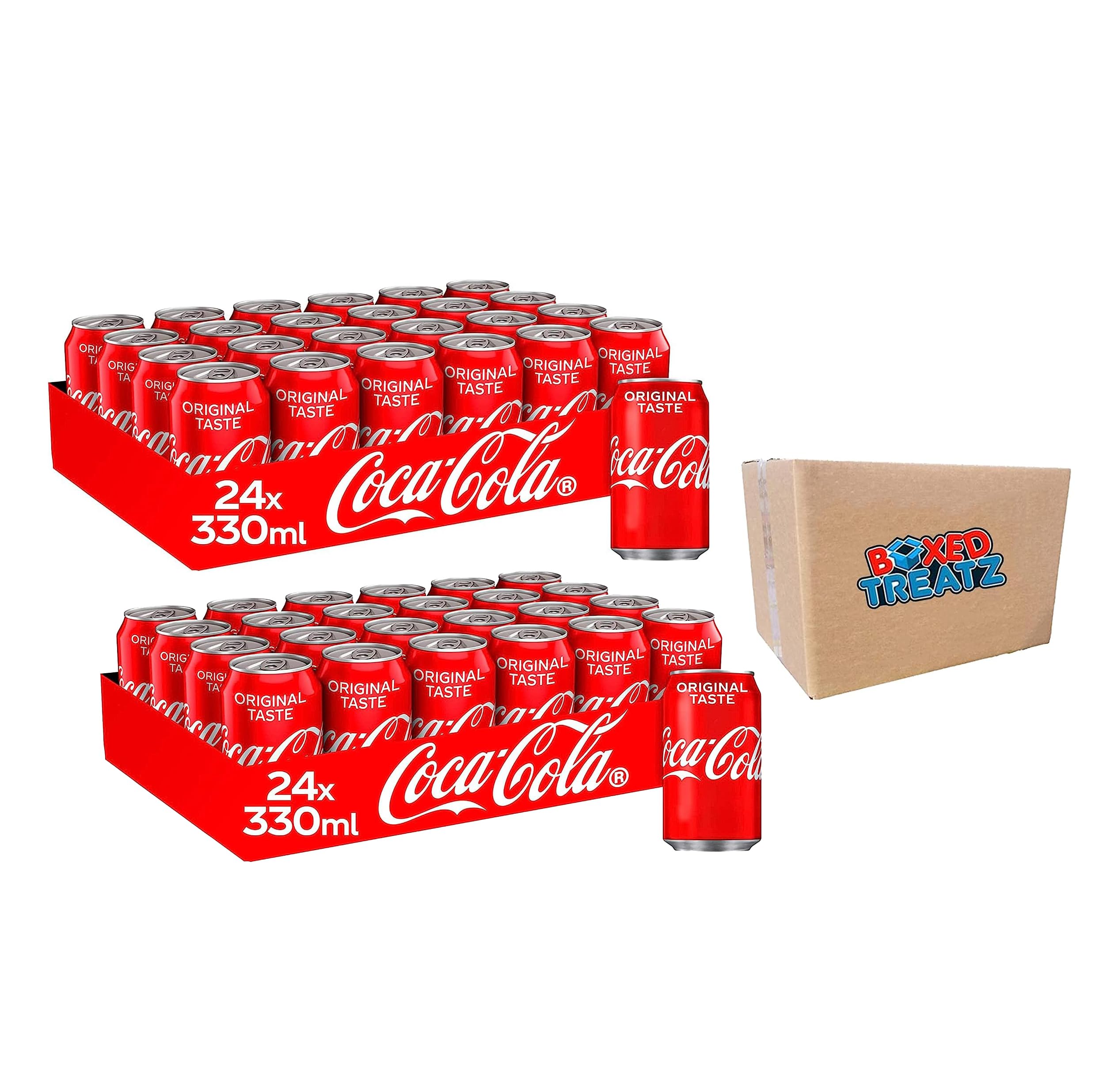 Buy Coca Cola Soft Drink Can 330ml x 48 Regular Coca Cola Cans 330ml Soft Drink Sparkling Soft ...