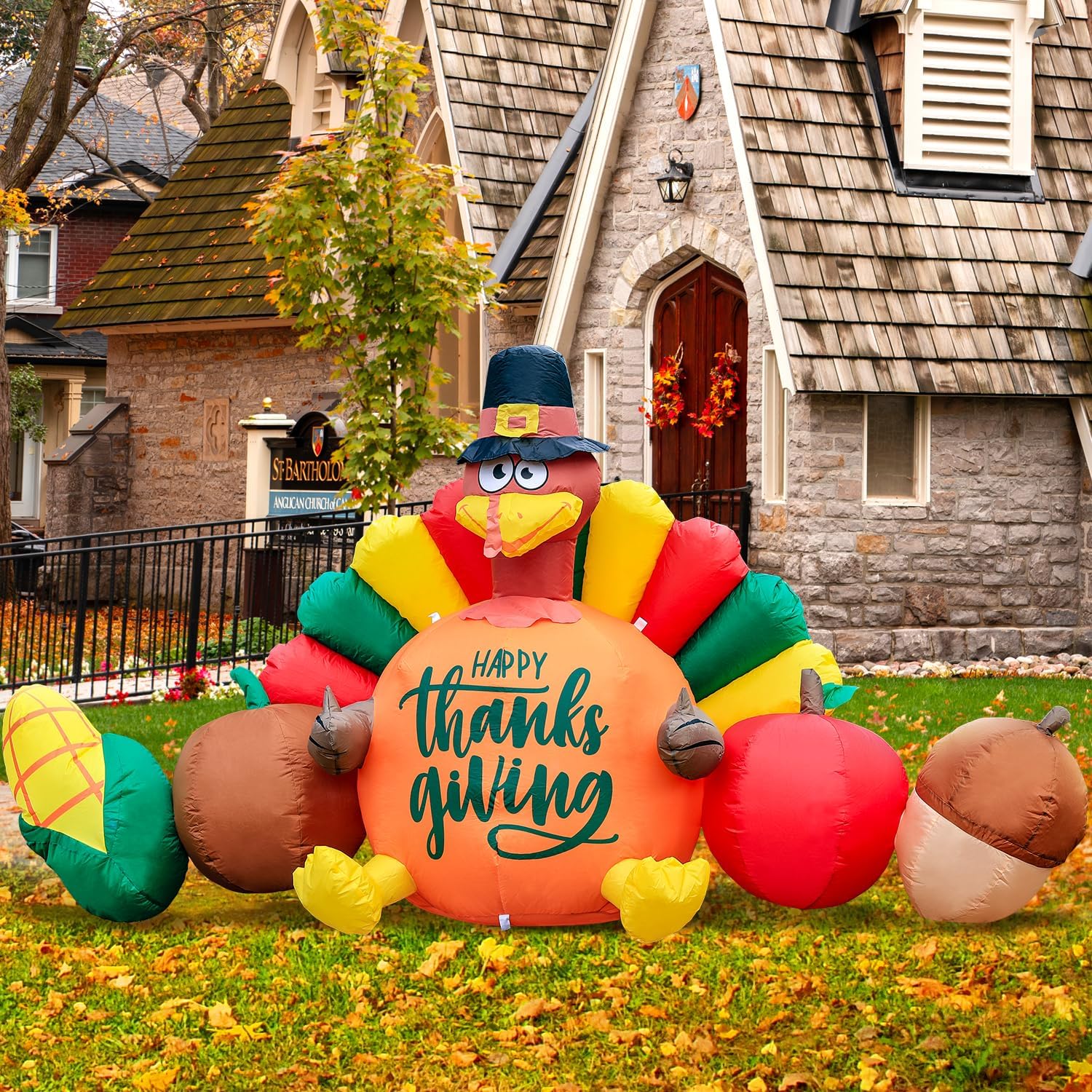Amazon.com: VIVOHOME 6ft Height Happy Thanksgiving Inflatable LED ...