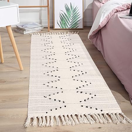 Amazon.com: Uphome Boho Runner Rug 2' x 4.3' Tufted Cotton Accent Throw ...