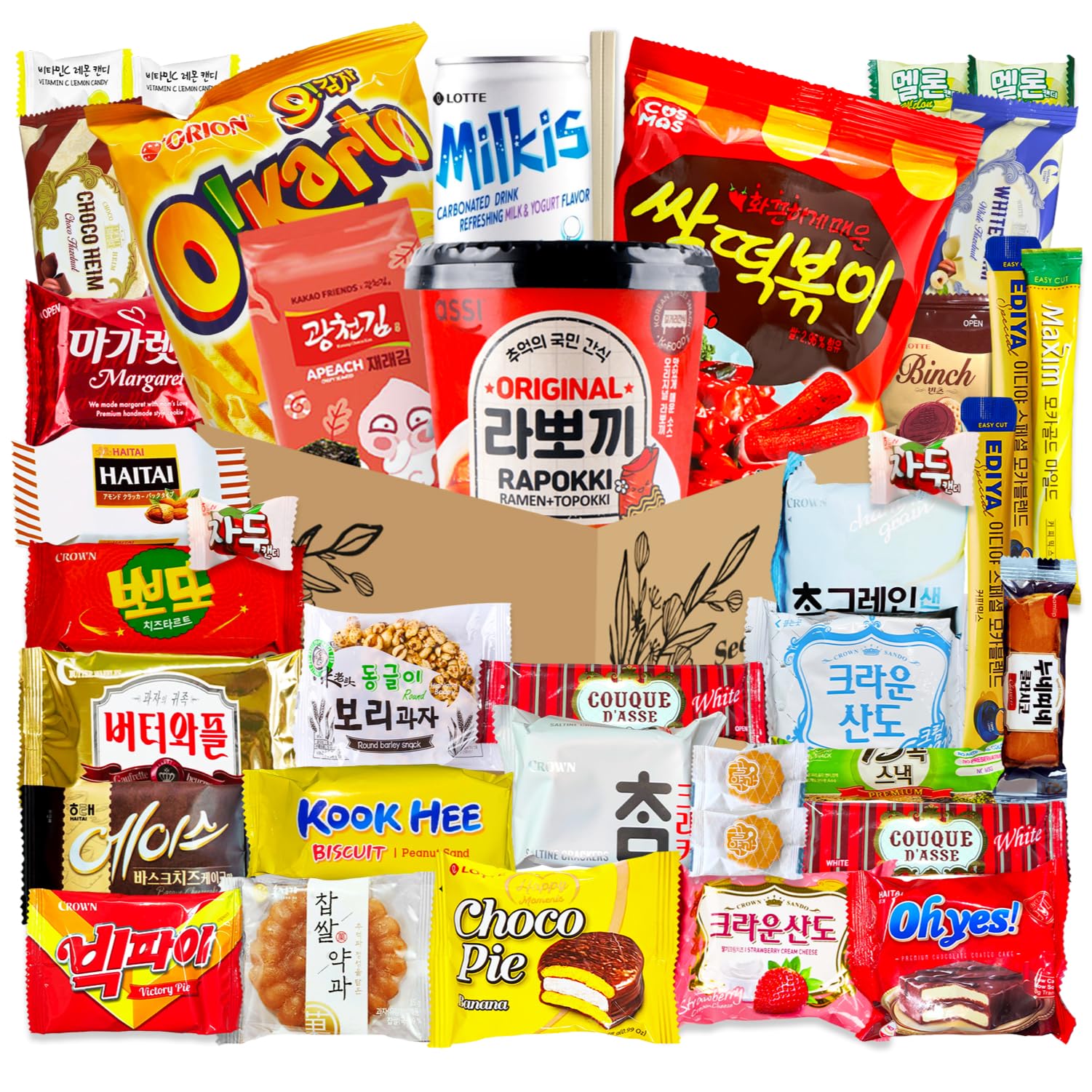 Korean Snack Box 38 Count Variety Of Individually Wrapped Korean ...