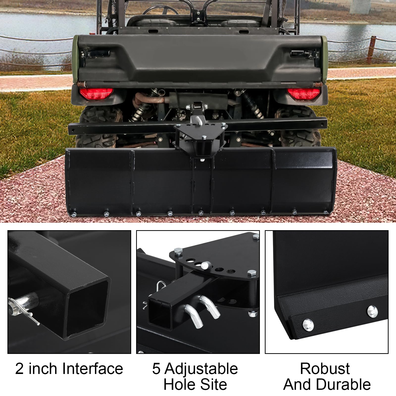 Snapklik.com : 3 Point Rear Grading Blade For ATV/UTV, 42" Heavy Duty ...