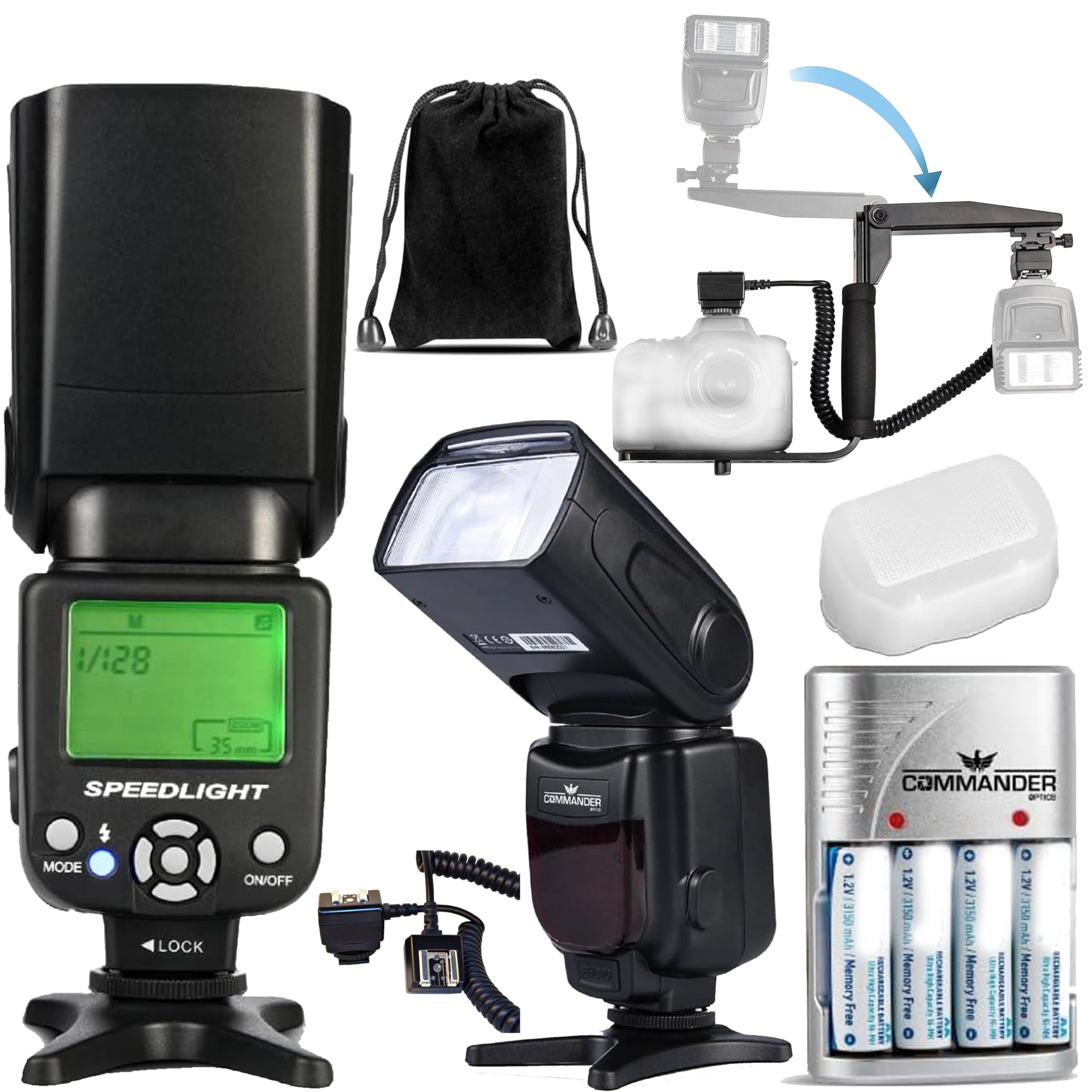 Amazon.com : Speedlite Dedicated Electronic Flash Bundle for Canon EOS ...