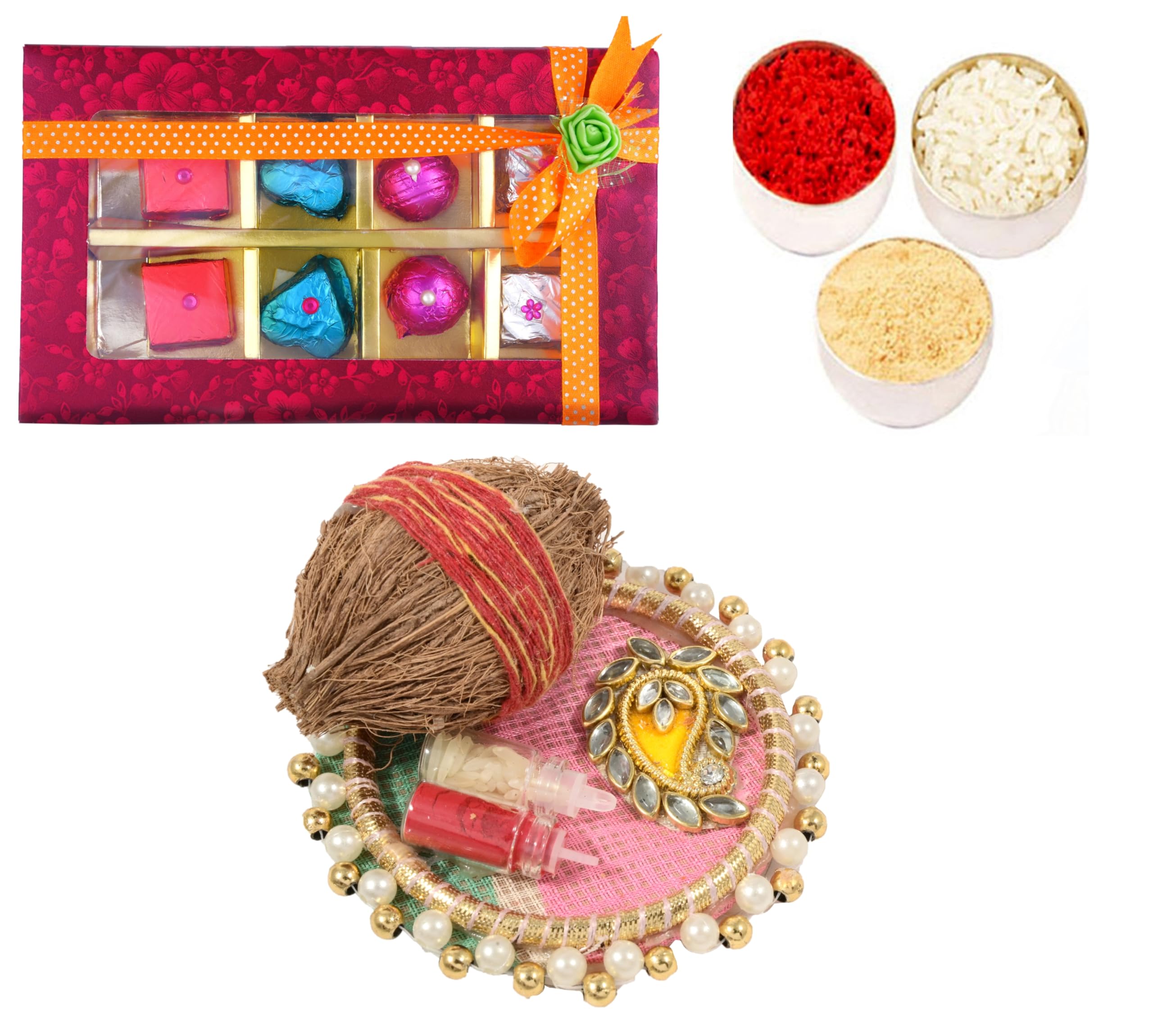 Bhai dooj tikka chawal/bhai dooj gift/bhai dooj tika thali/bhai dooj ...