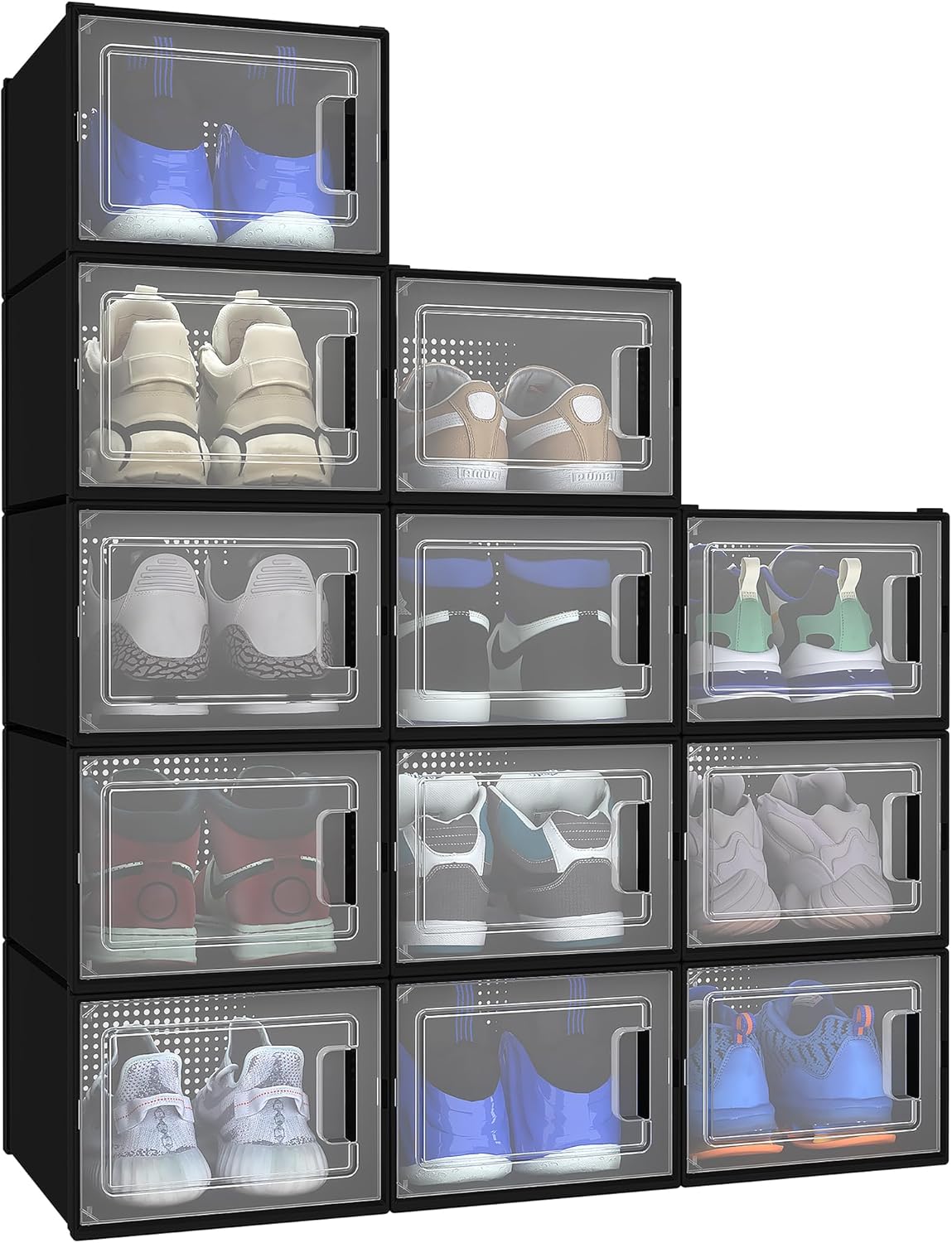 Amazon.com: YITAHOME X-Large Shoe Storage Boxes, 12 Pack Shoe Organizer ...
