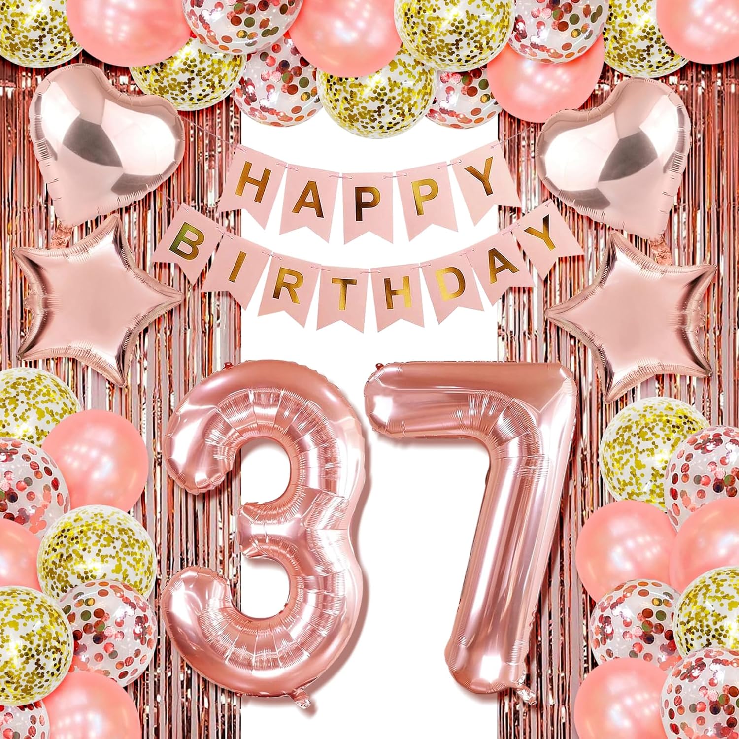 Amazon.com: 37th birthday decorations for her happy 37th birthday ...