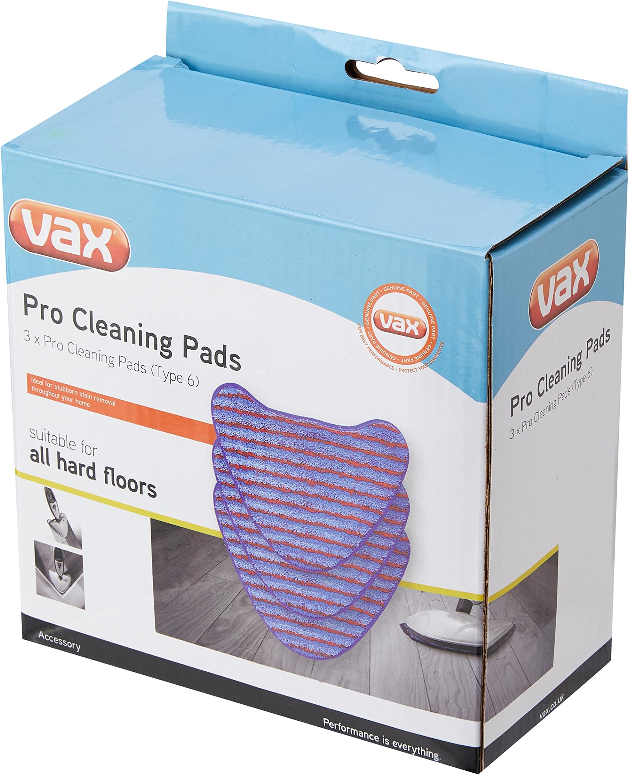 Vax 1-1-132319-00 Genuine Pro Cleaning Pads, Blue : Amazon.co.uk: Home ...