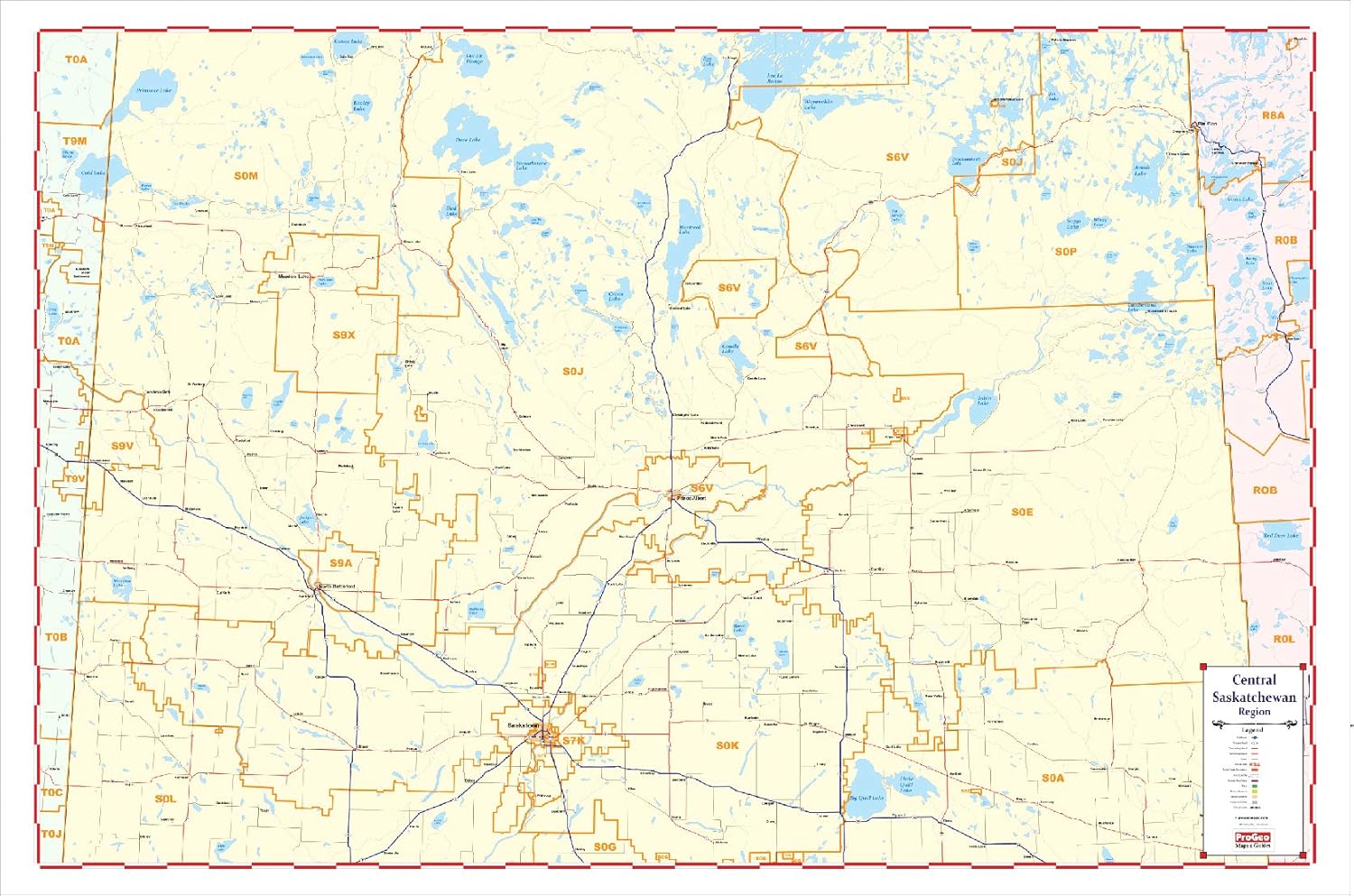 ProGeo Planning Map Of Central Saskatchewan With Postal Codes FSA progeo-planning-map-of-central-saskatchewan-with-postal-codes-fsa