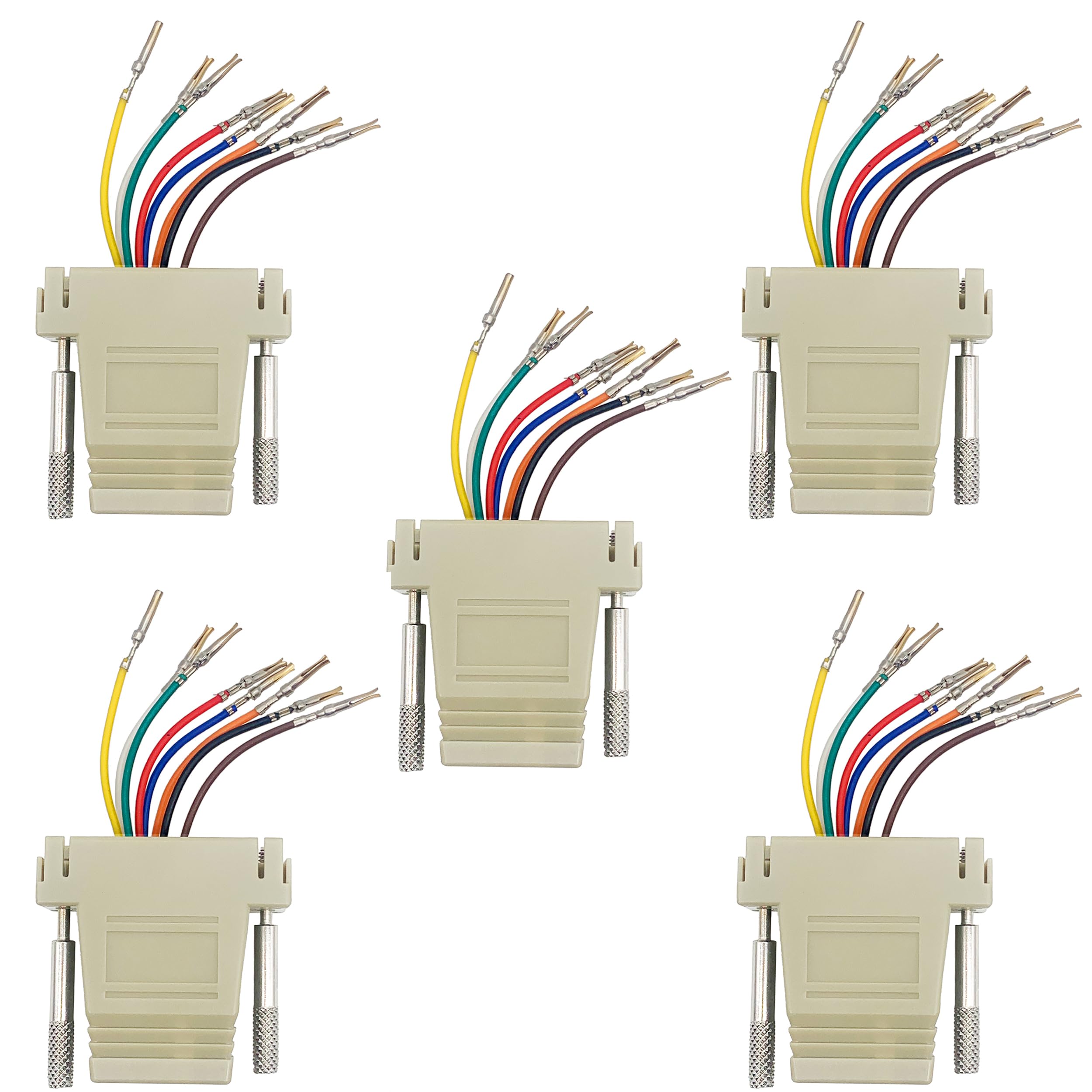 Amazon.com: Jienk 5Pcs DB15 Female to RJ45 Modular Adapter, DB15 to ...