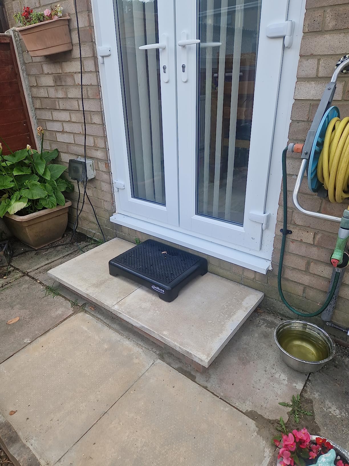 Unibos Black Indoor & Outdoor Half Step Mobility Aid Portable Step with ...